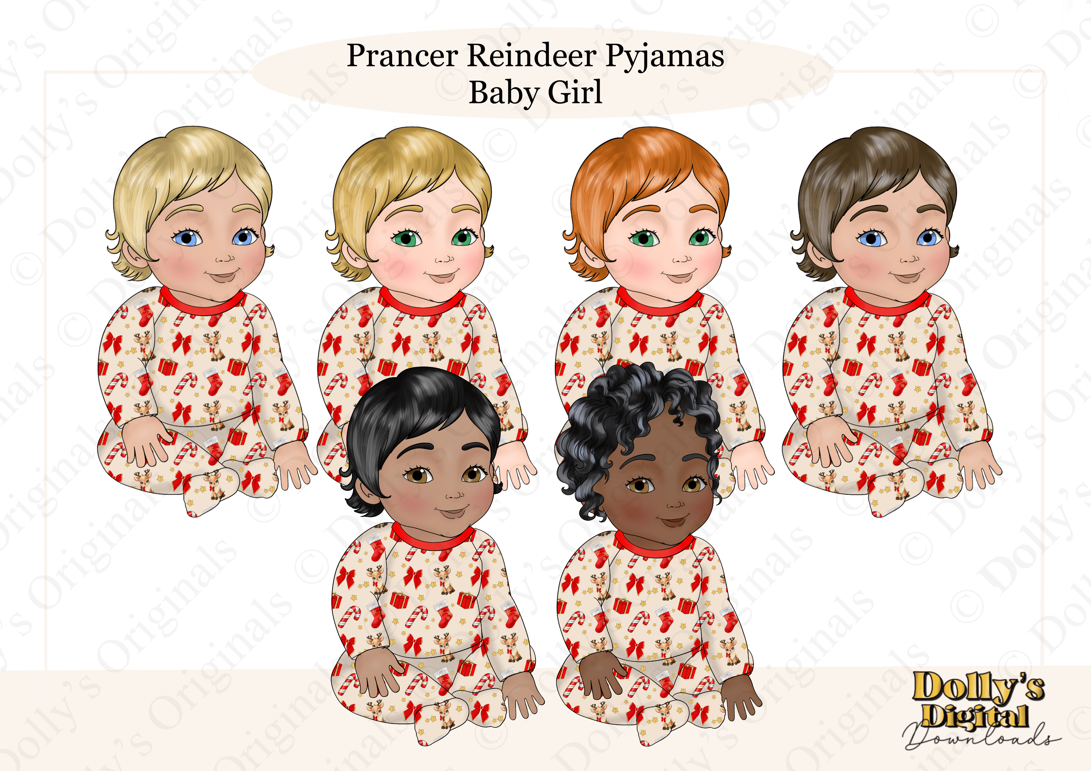 Prancer Reindeer Pyjamas Baby Girl - Payhip