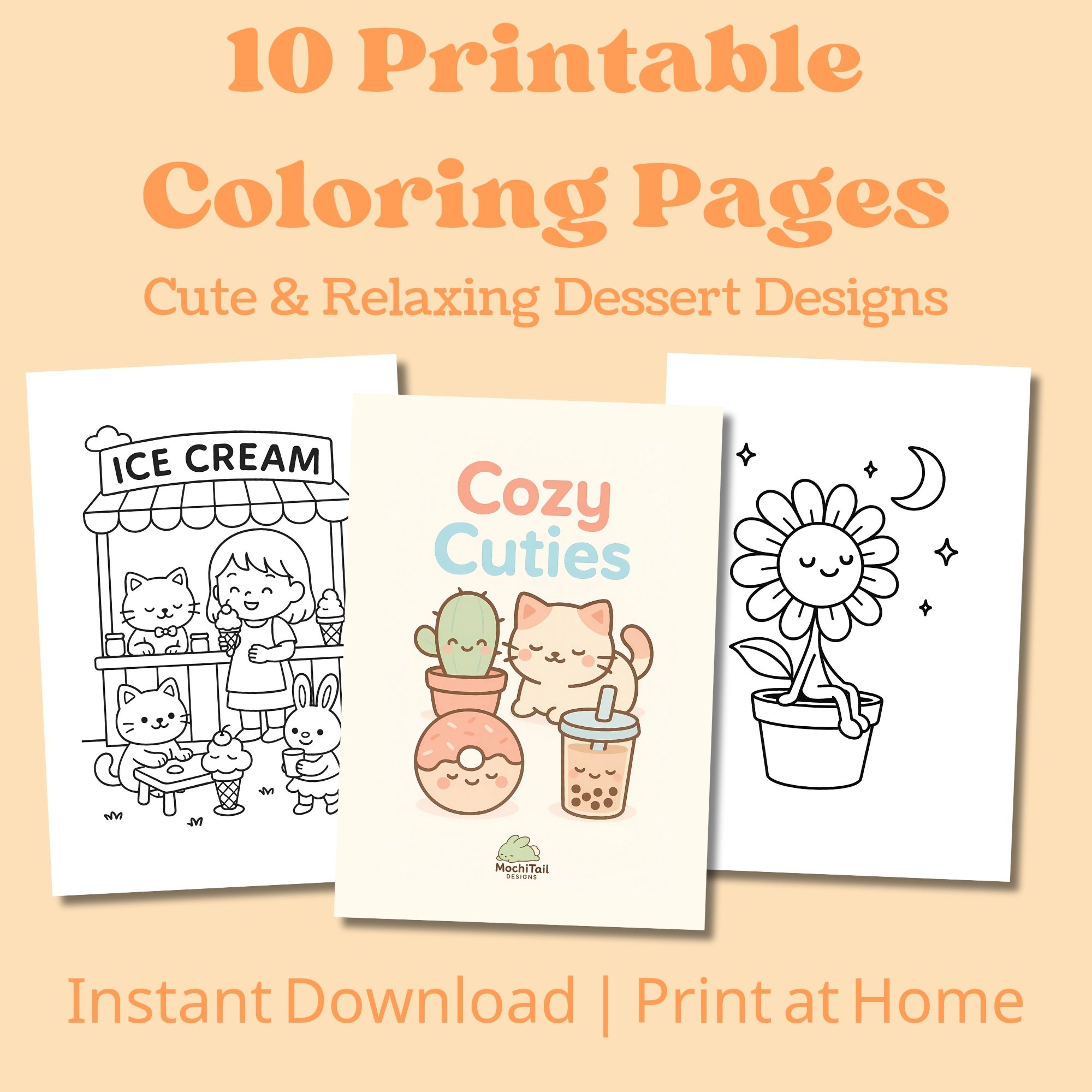 Cozy Cuties – 10 Cute and Comforting Coloring Pages - Payhip