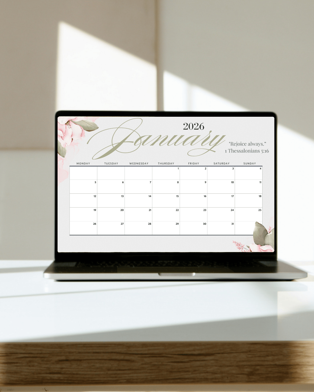 2026 Pastel Calendar Printable | Creamy Aesthetic Digital Download ...