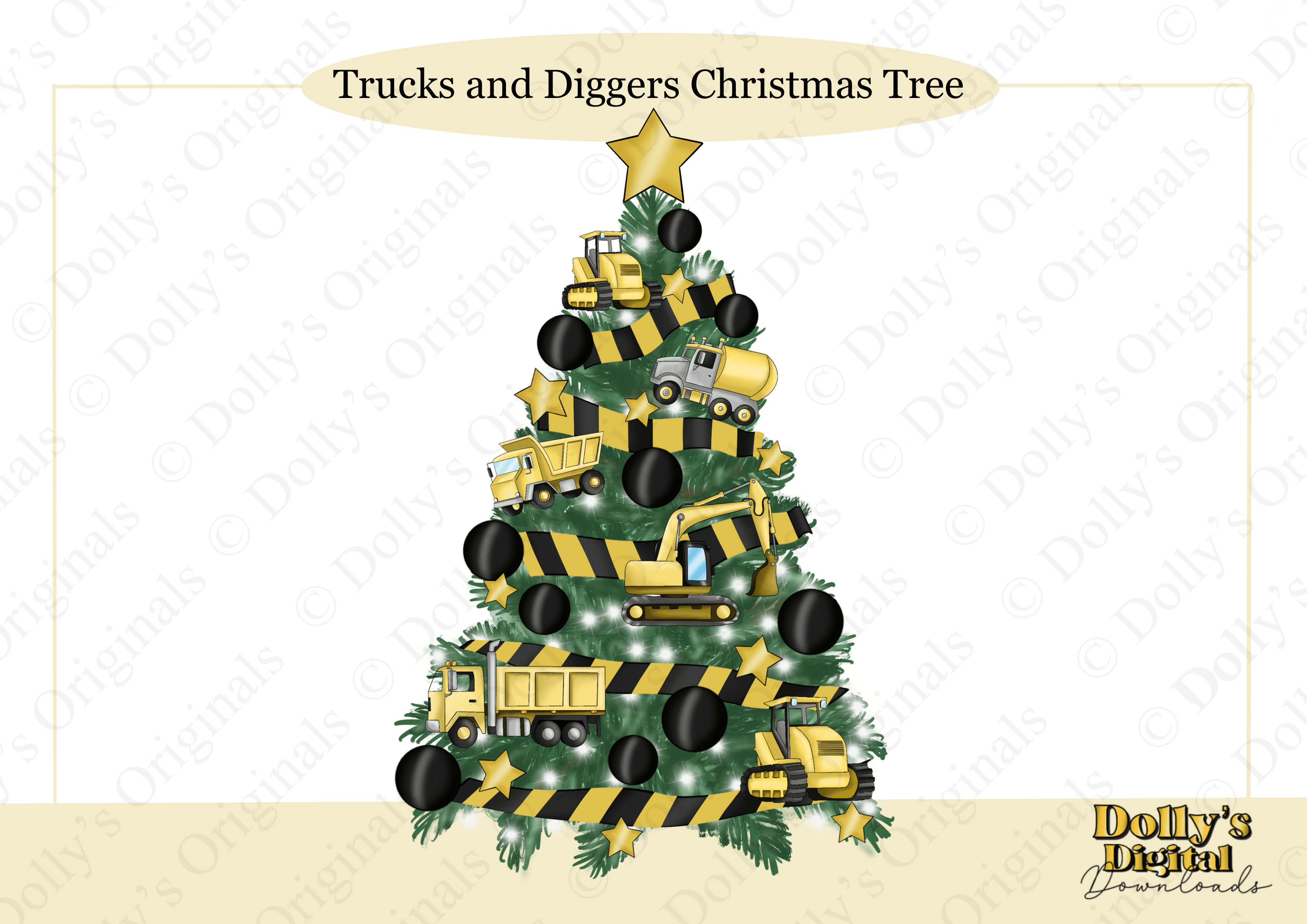 Trucks and Diggers Christmas Tree - Payhip