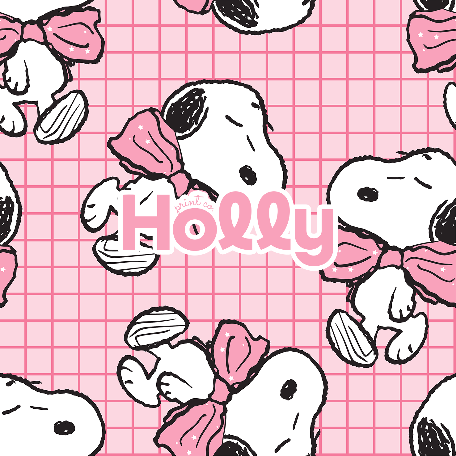 Snoopy pink bow - seamless pattern - Payhip