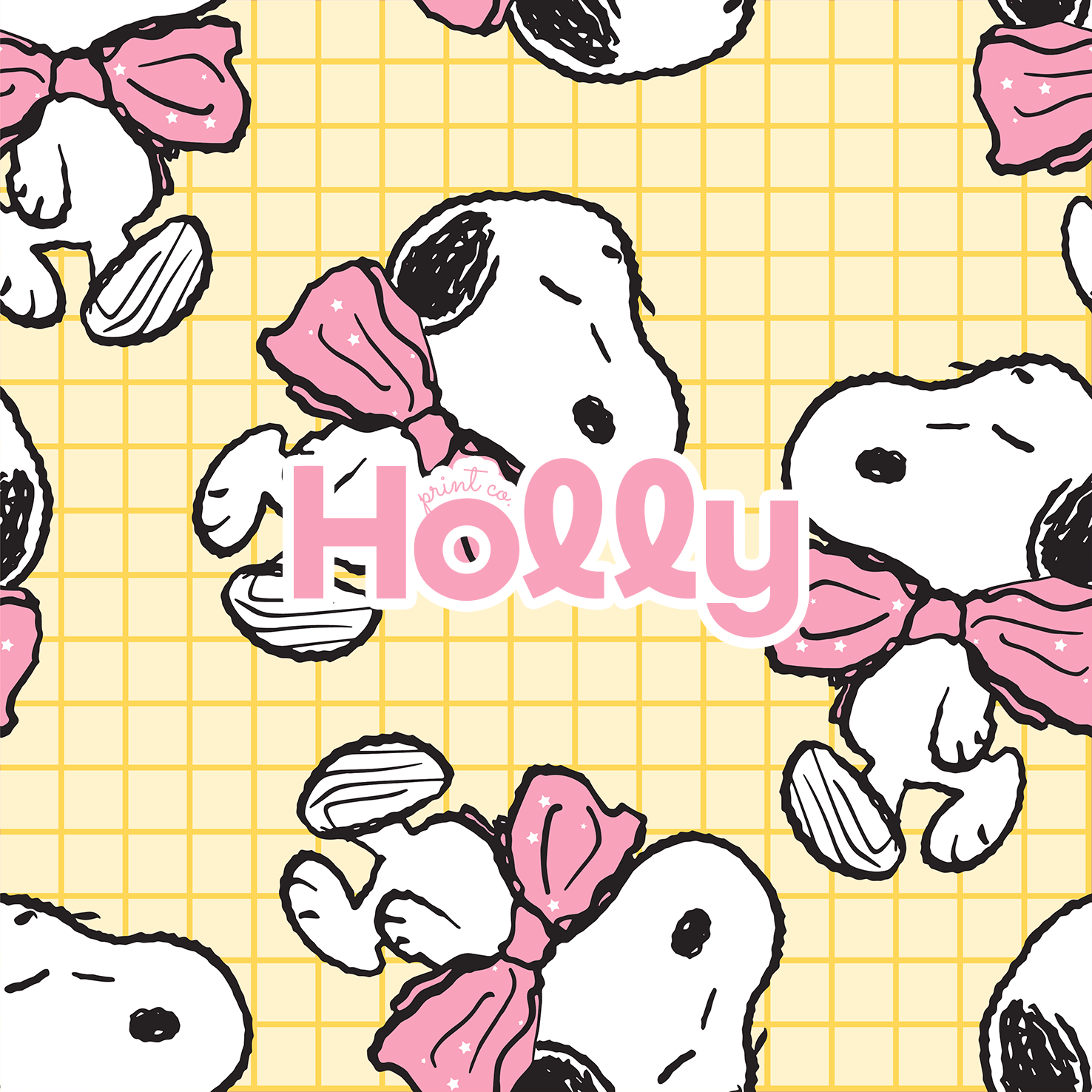 Snoopy pink bow - seamless pattern - Payhip
