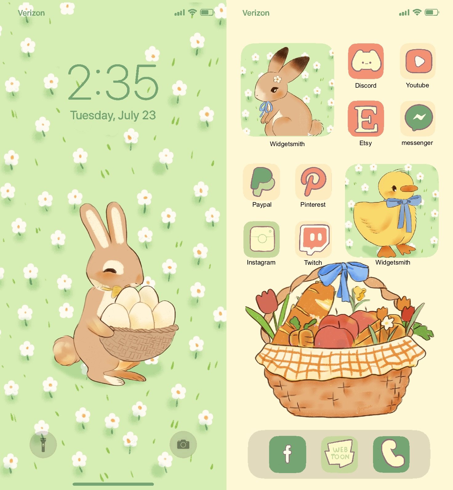 Easter Spring Cottagecore Vibes Icon Pack | Home screen customization ...