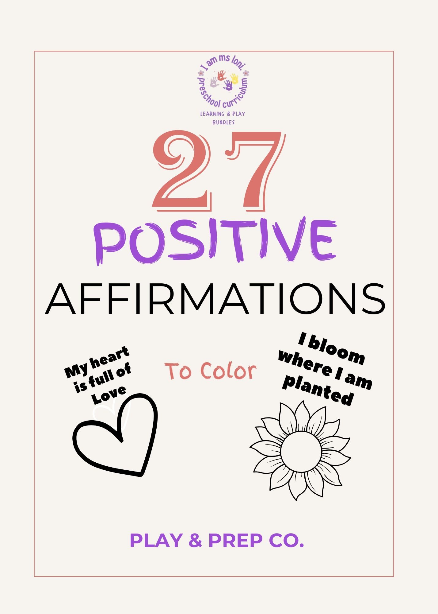27 Positive Affirmation Pictures to Color - Payhip