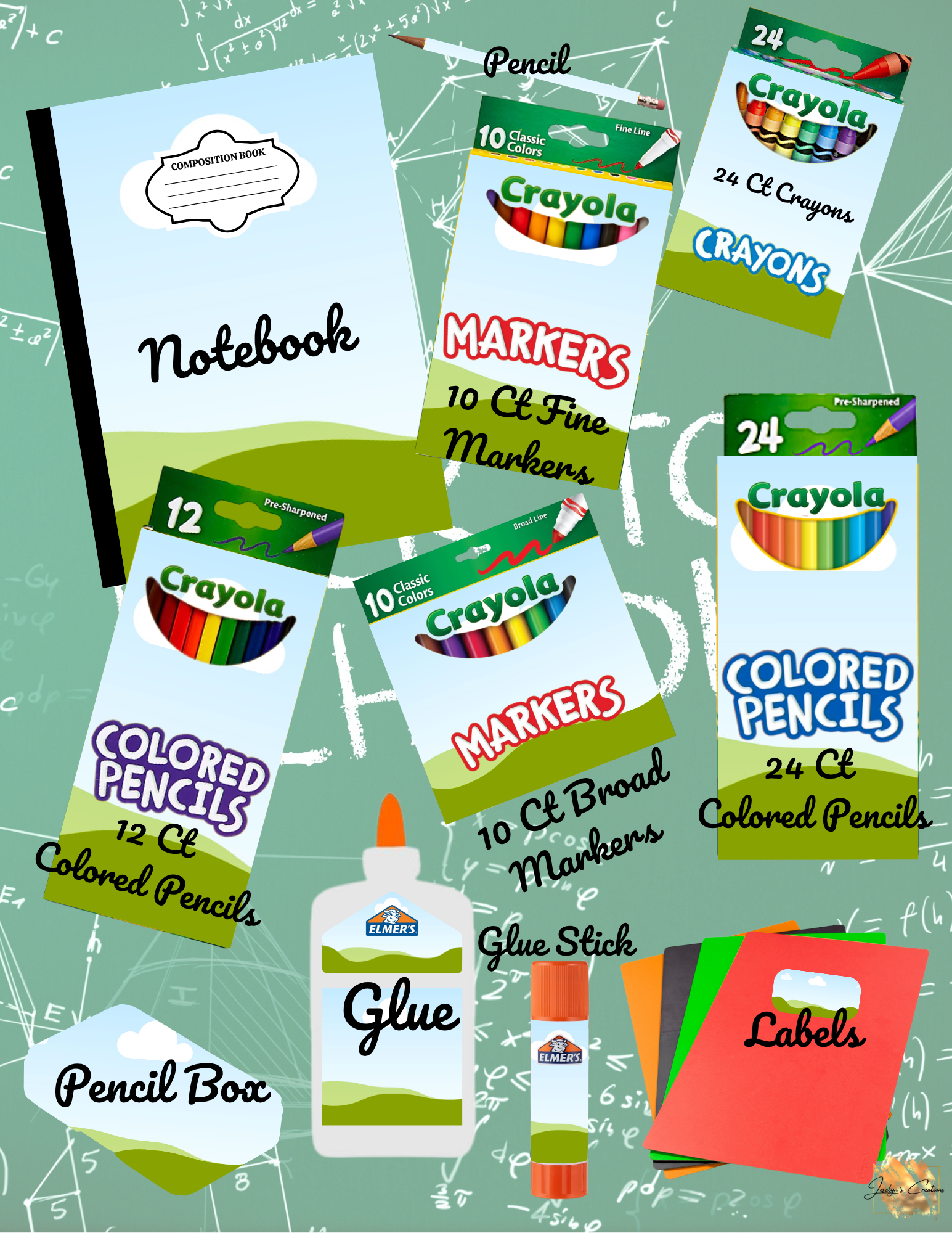 School Supplies Mock up - Payhip