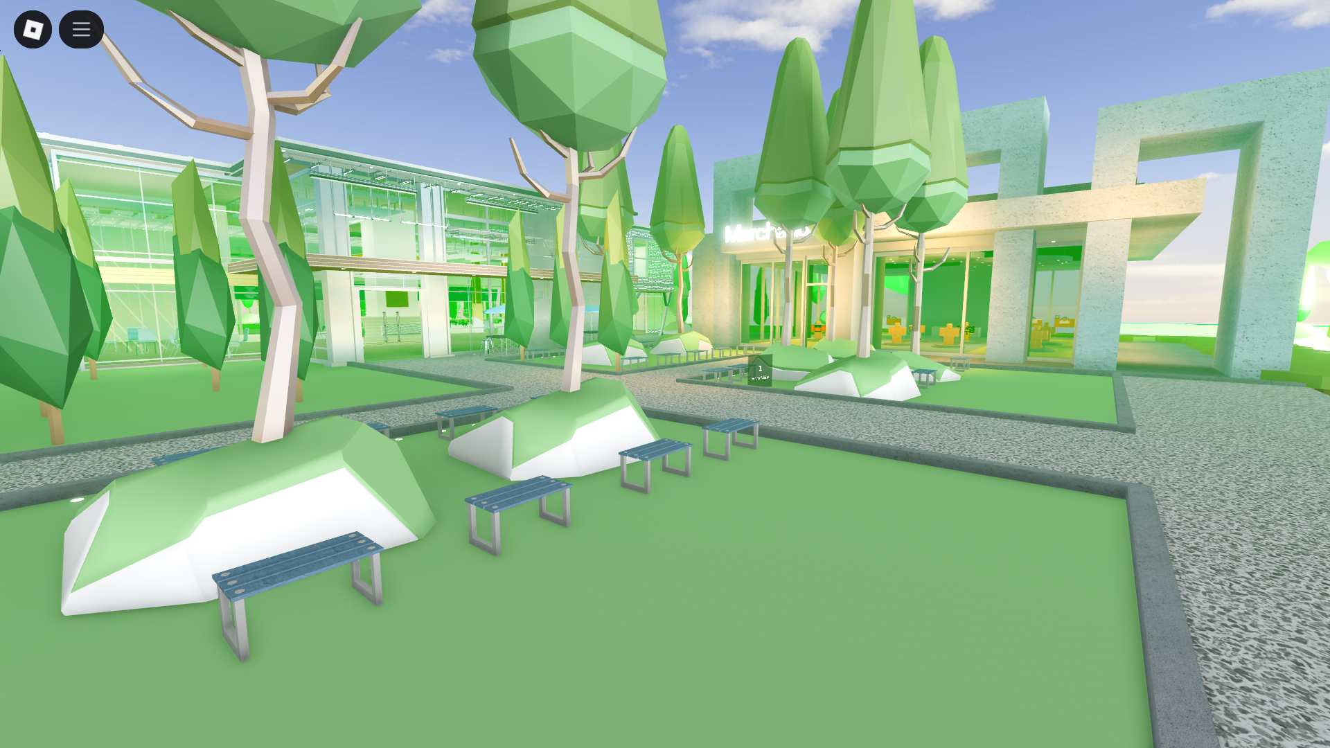 Generic Roblox Cafe with Outdoor Area & Custom Menu
