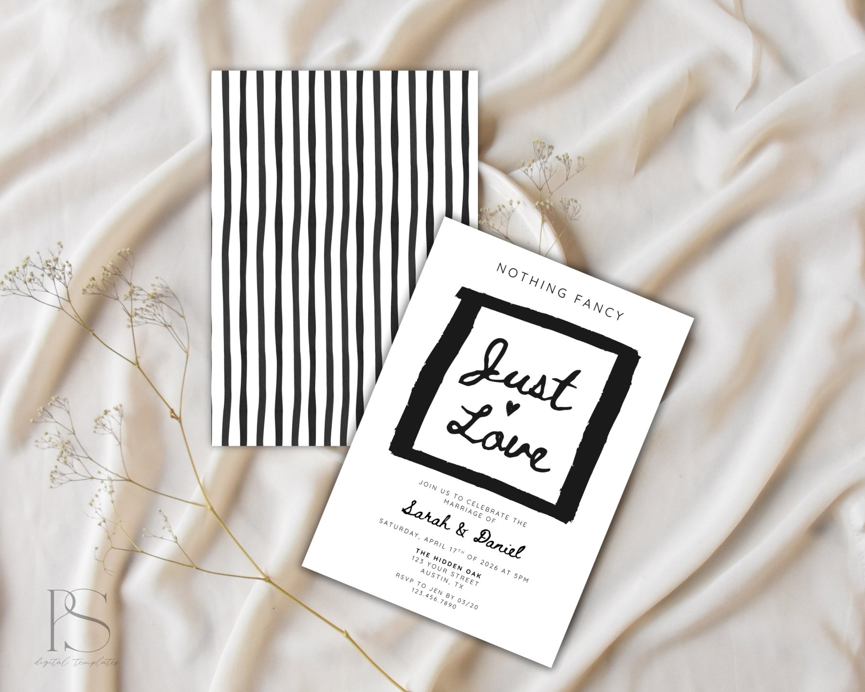 Editable Wedding Invitation Template | 