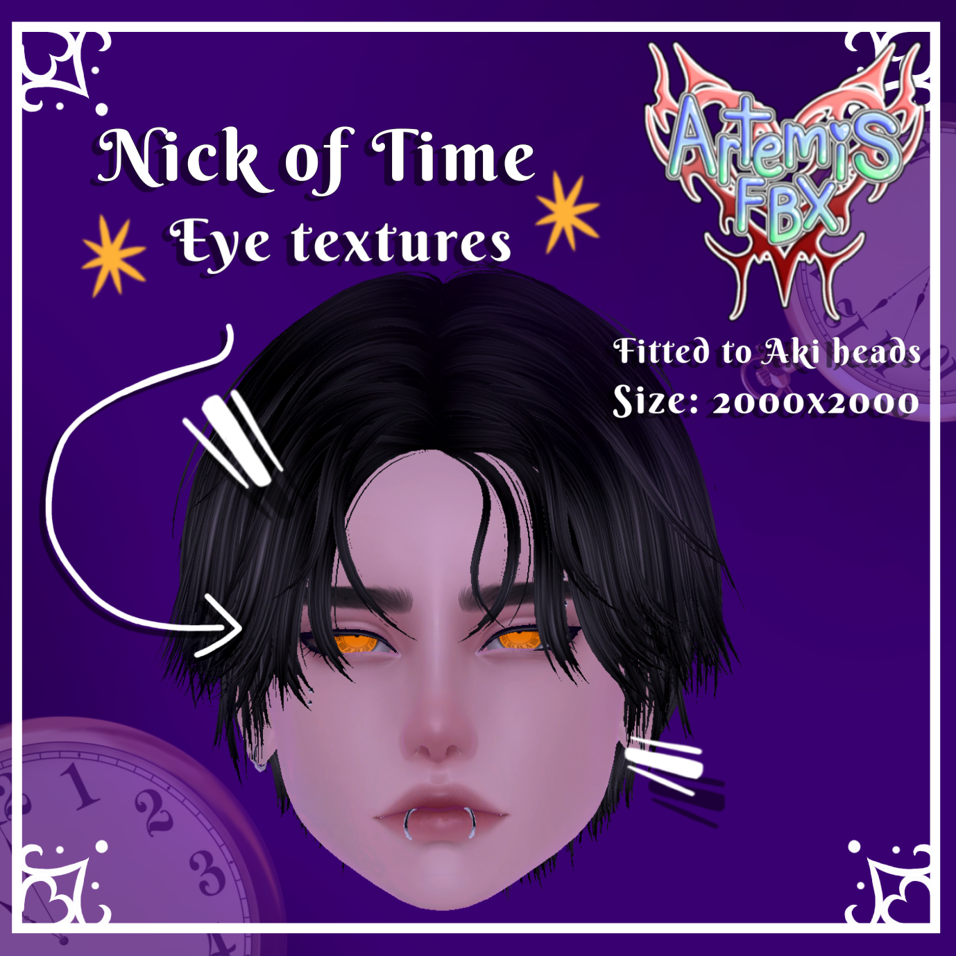 𝔑𝔦𝔠𝔨 𝔬𝔣 𝔗𝔦𝔪𝔢 (eye texture) - Payhip