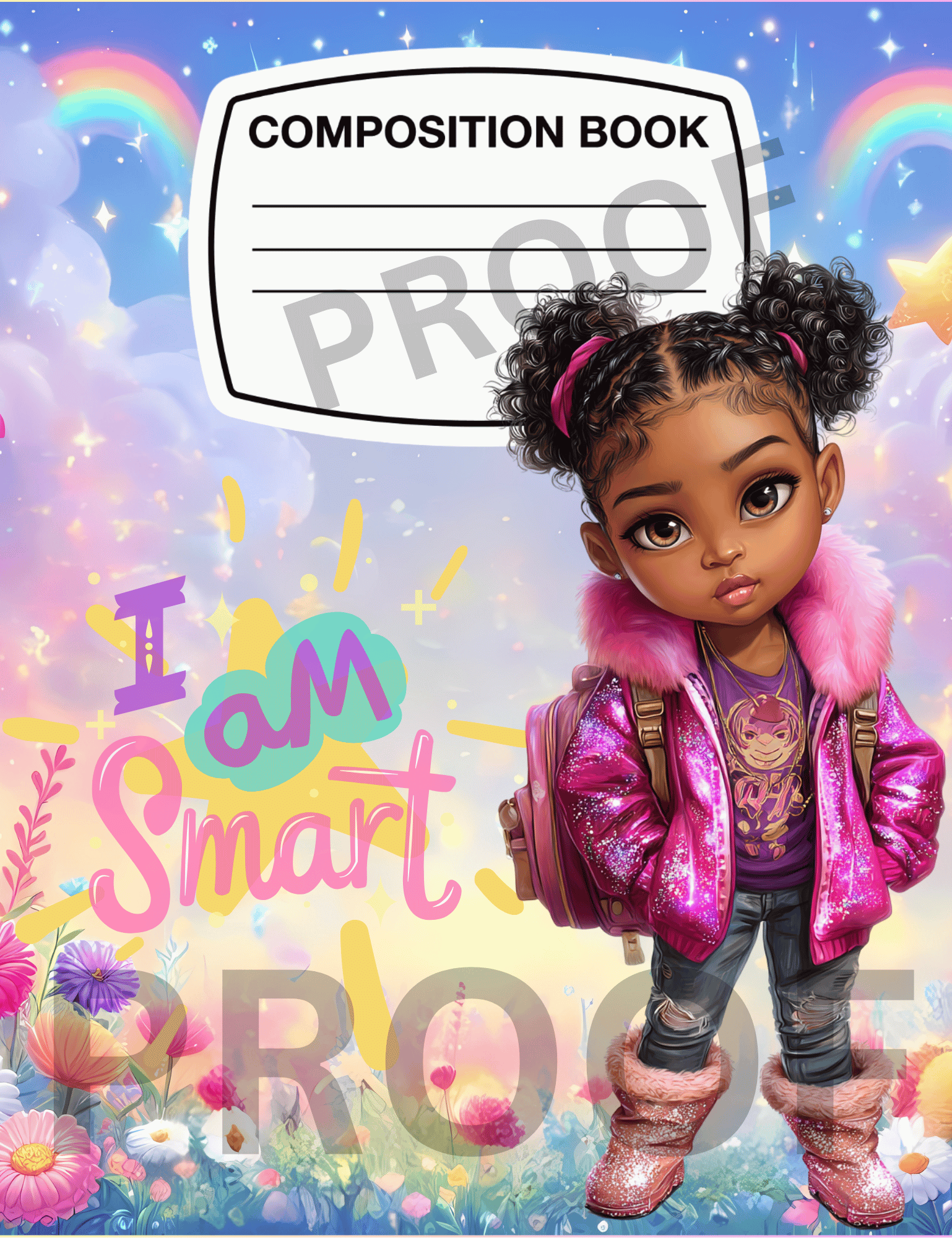 I Am Smart Girl Composition Notebook Cover PNG - Payhip
