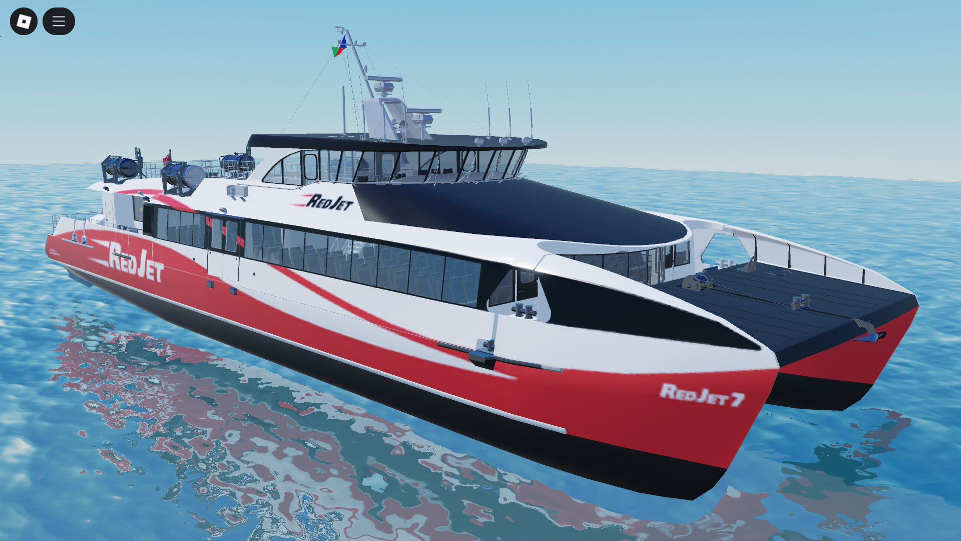 Red Jet 7 Ferry – Scripted Drivable Passenger Boat