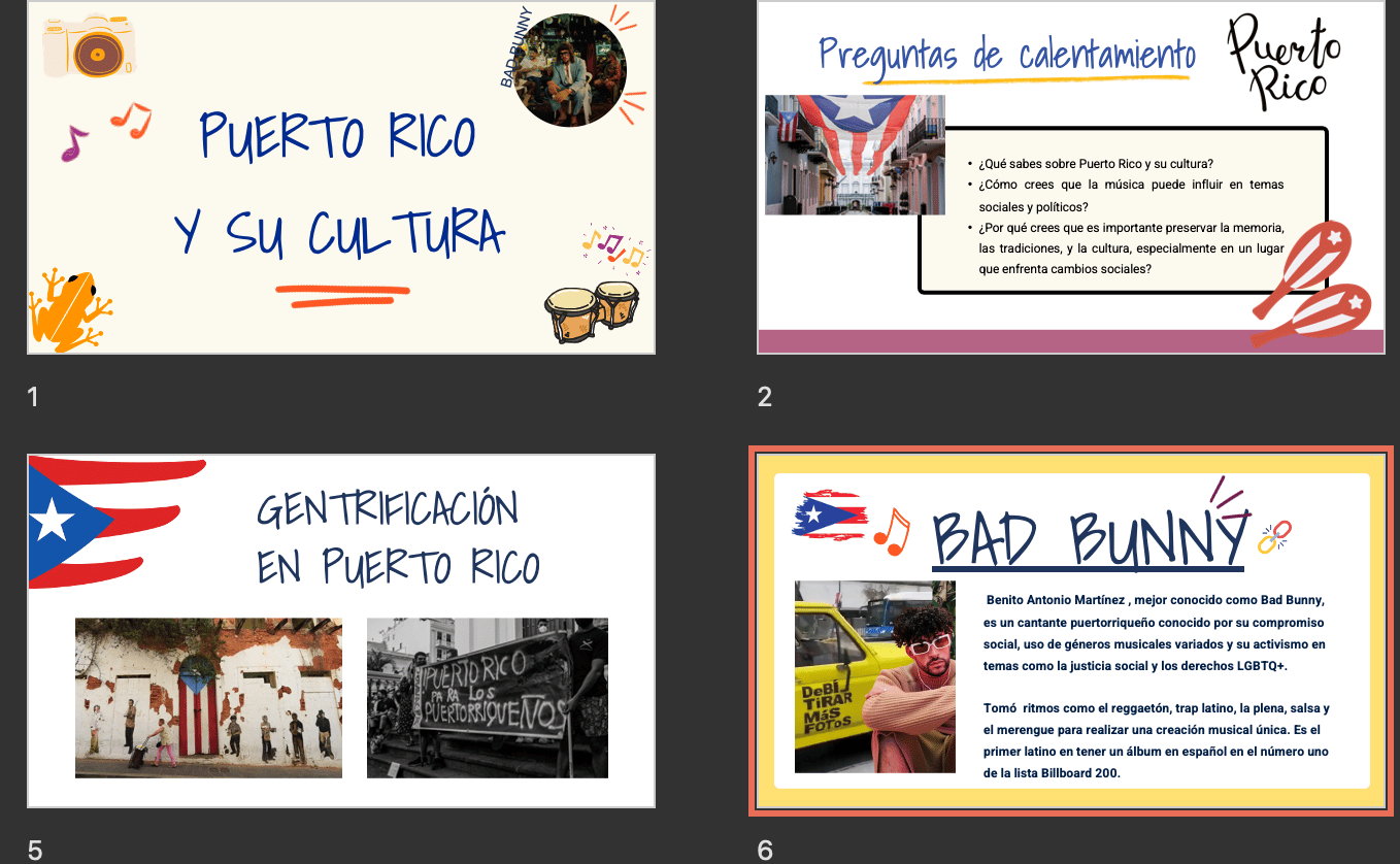 Puerto Rico y su cultura, Debí tirar más fotos - Lesson - Payhip