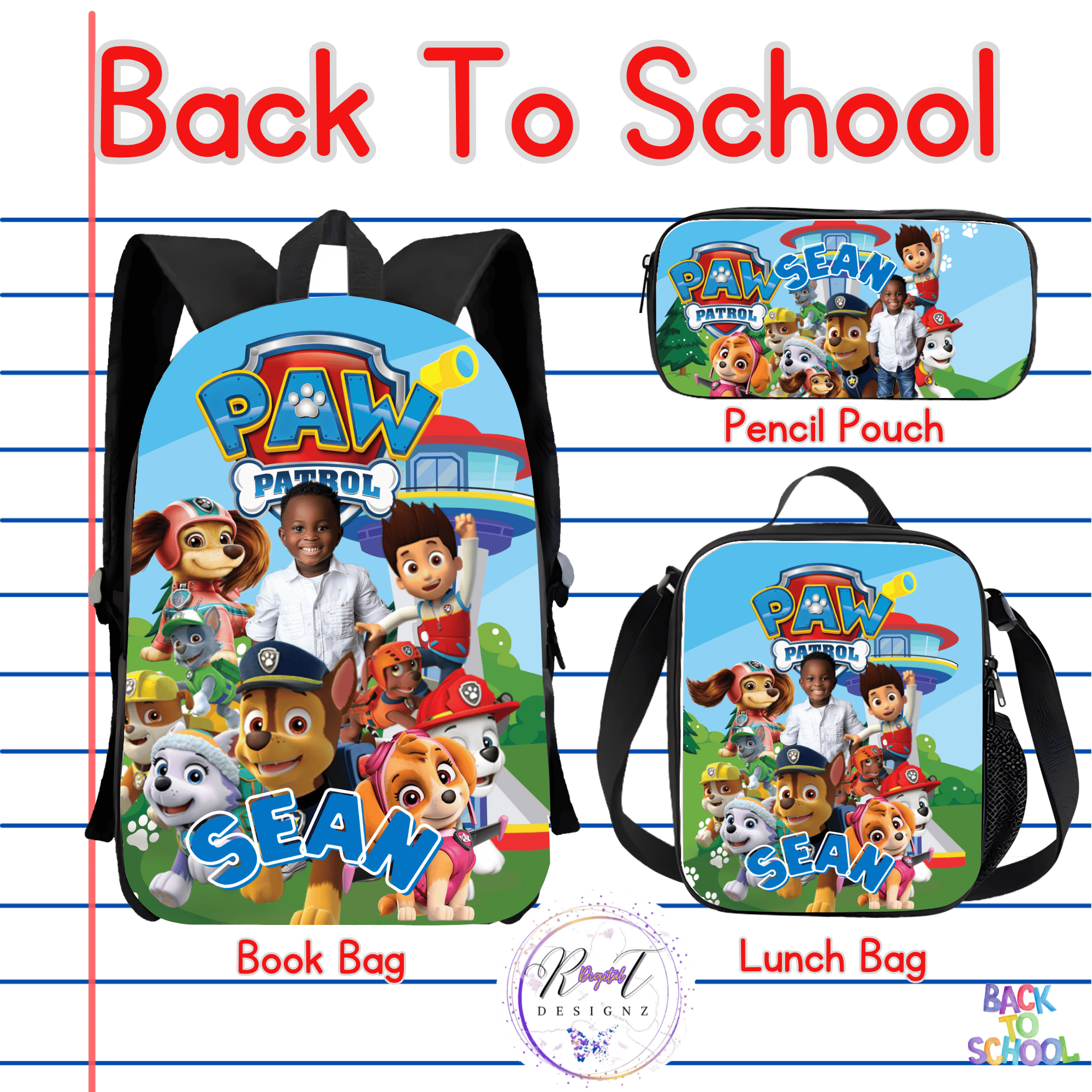 Back 2 School Backpack Bundle Mockup - Paw Patrol - Payhip