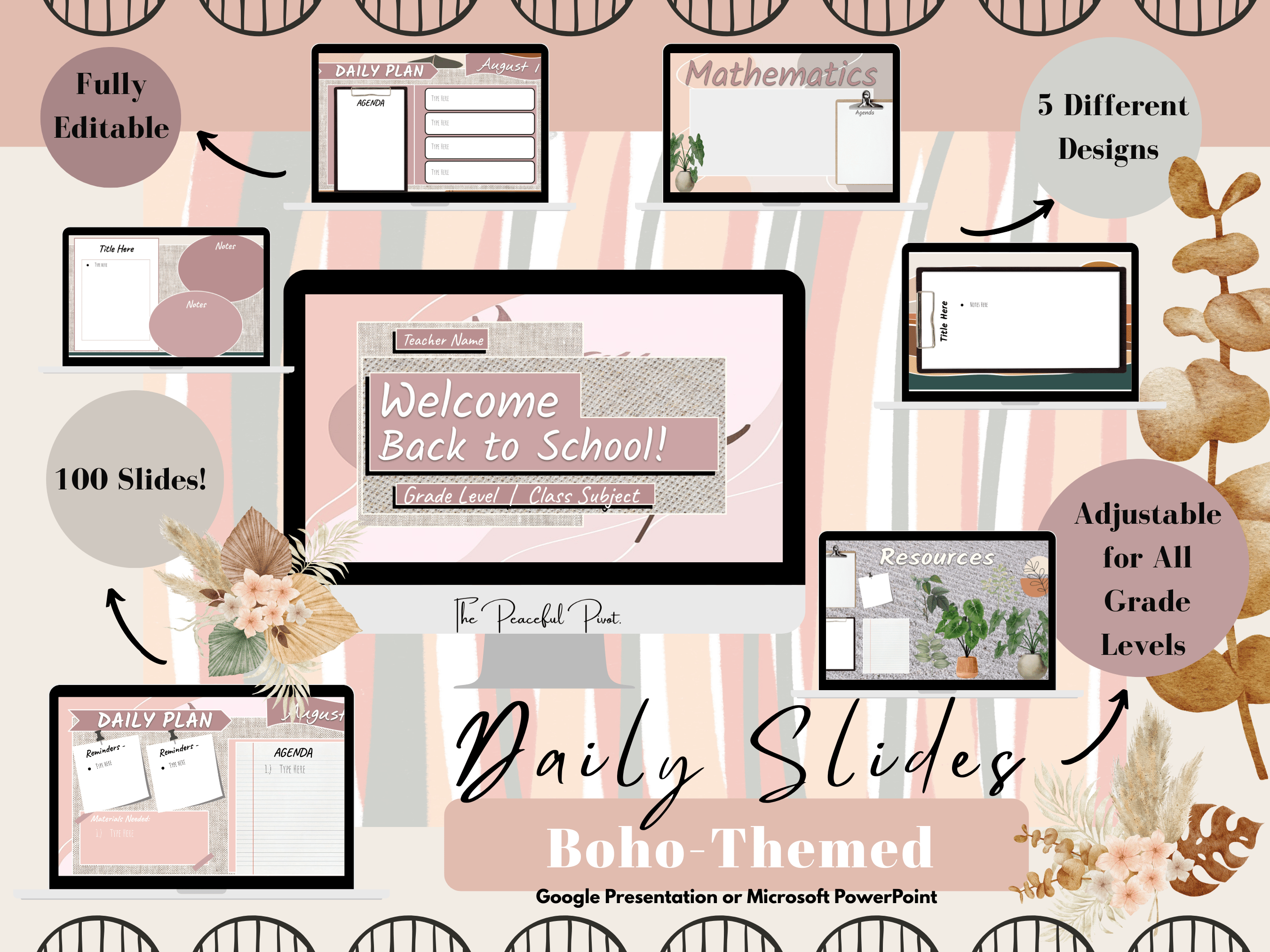 Boho Theme - Daily Slides (Google) - Payhip