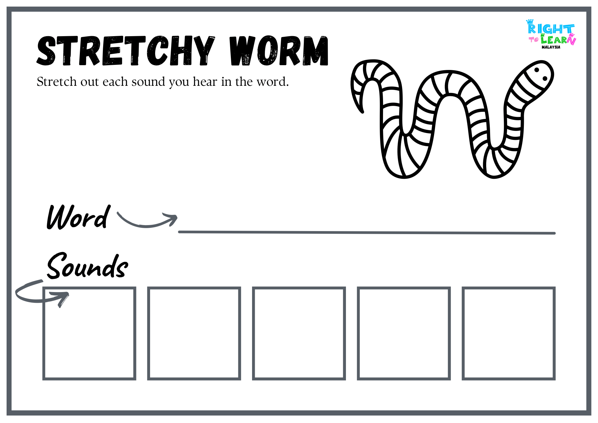 PDF/ SOFTCOPY FREE stretchy worm sound worksheet - Payhip