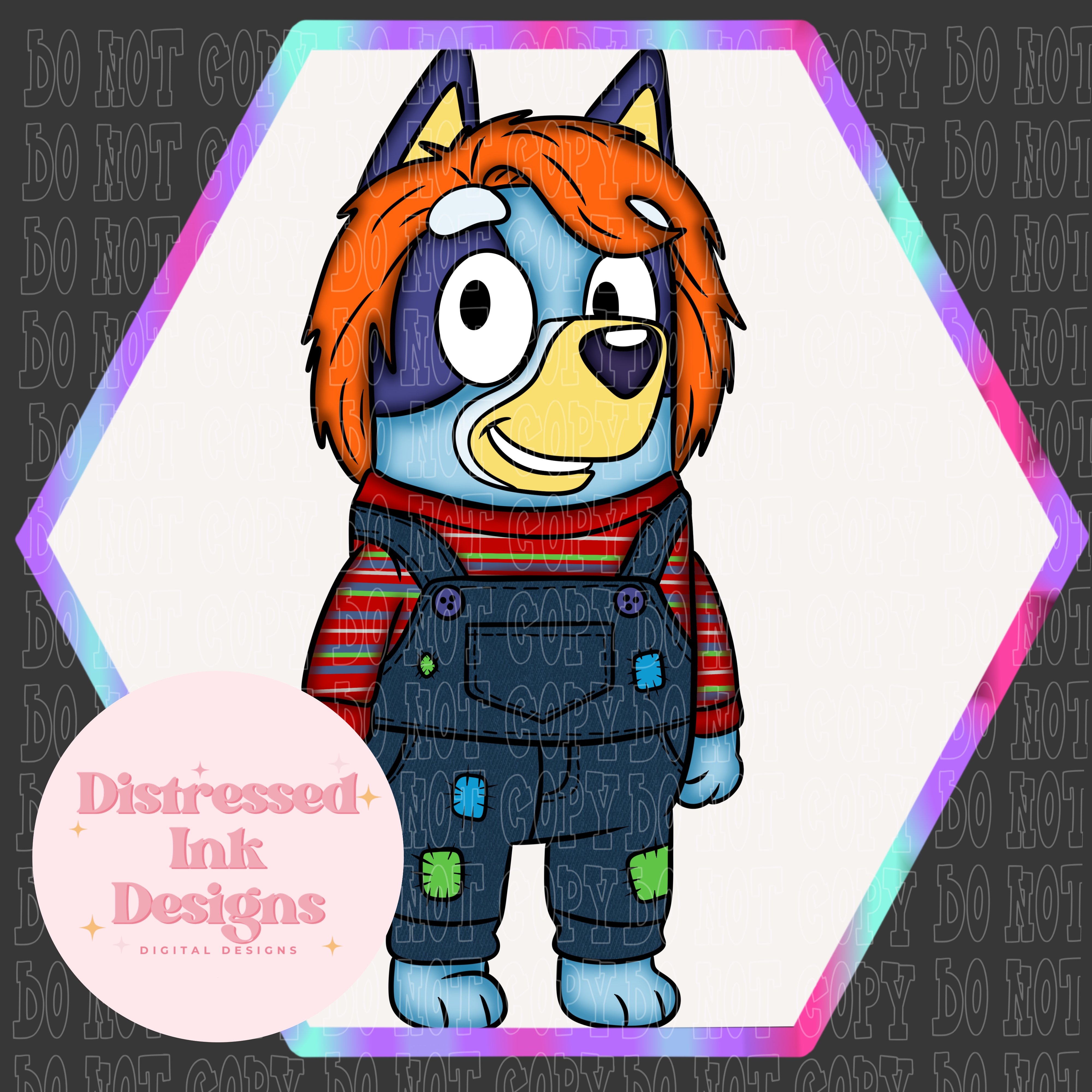 Bluey Halloween Clipart, horror movie