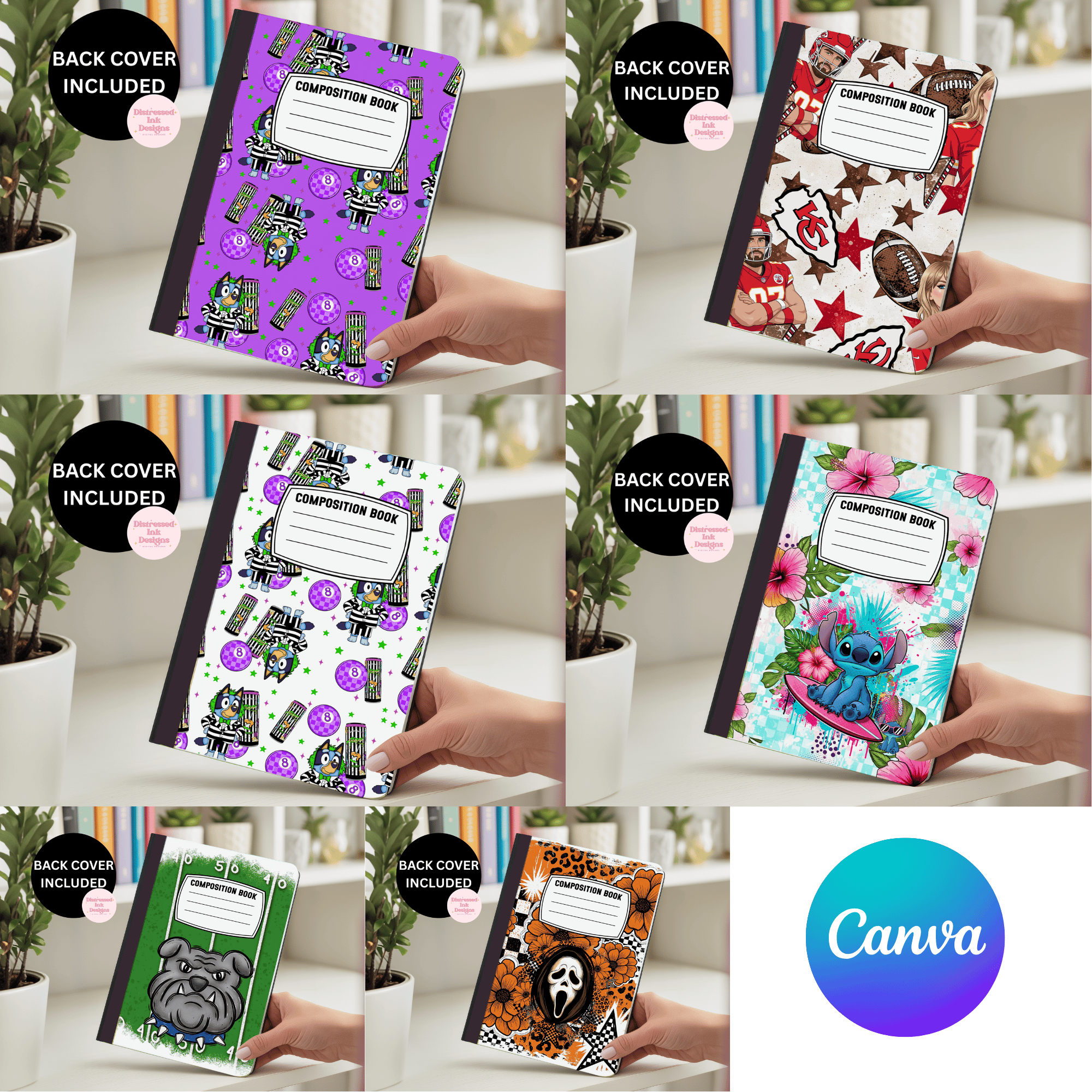 Composition Note Book Canva Bundle
