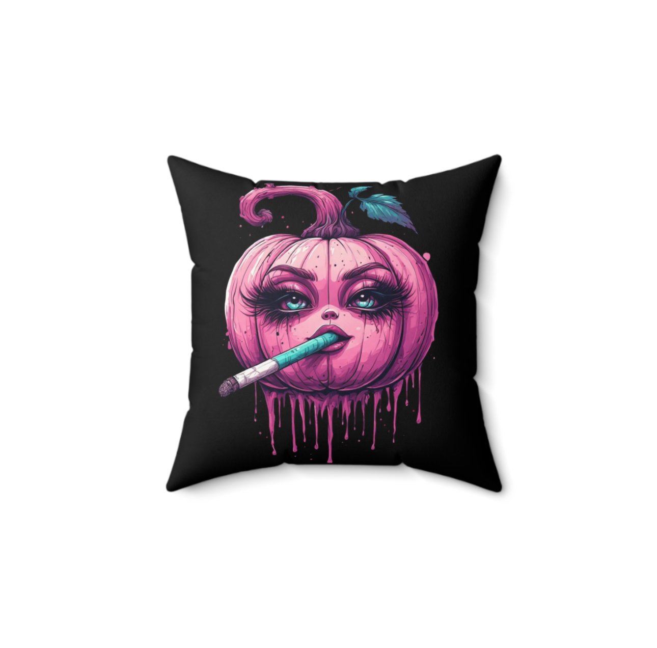 Halloweed Pink Pumpkin Goddess Pillow: Spooky Vibes for Your Space - Payhip
