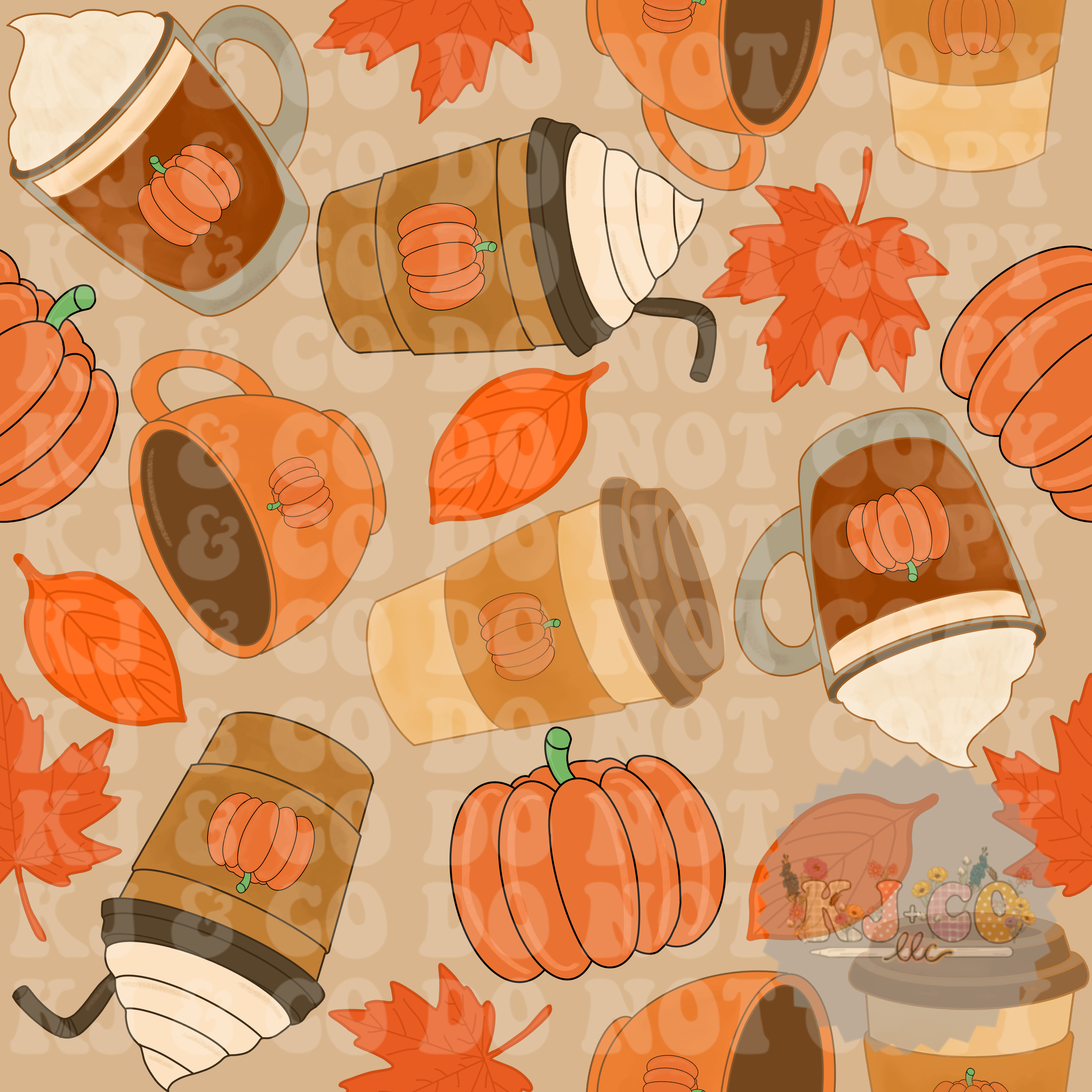 Fall Coffees Seamless File - Payhip