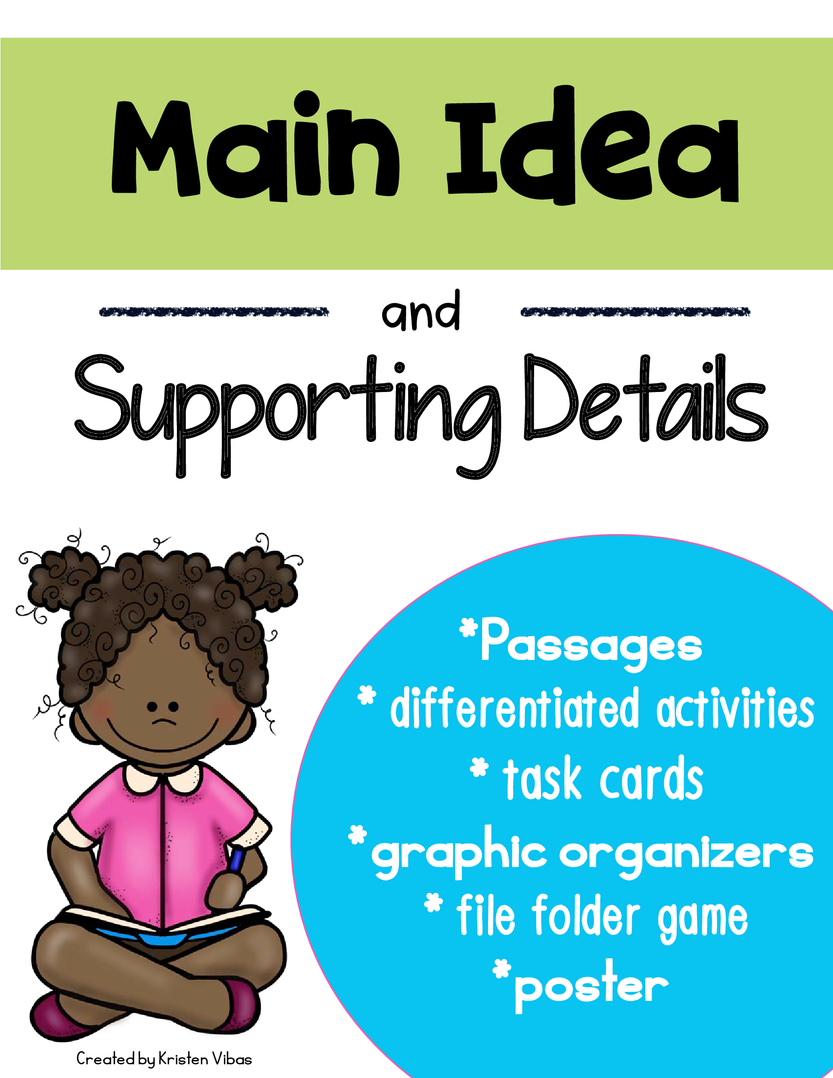 Main Idea and Details Leveled Activities, Passages, Task Cards and ...