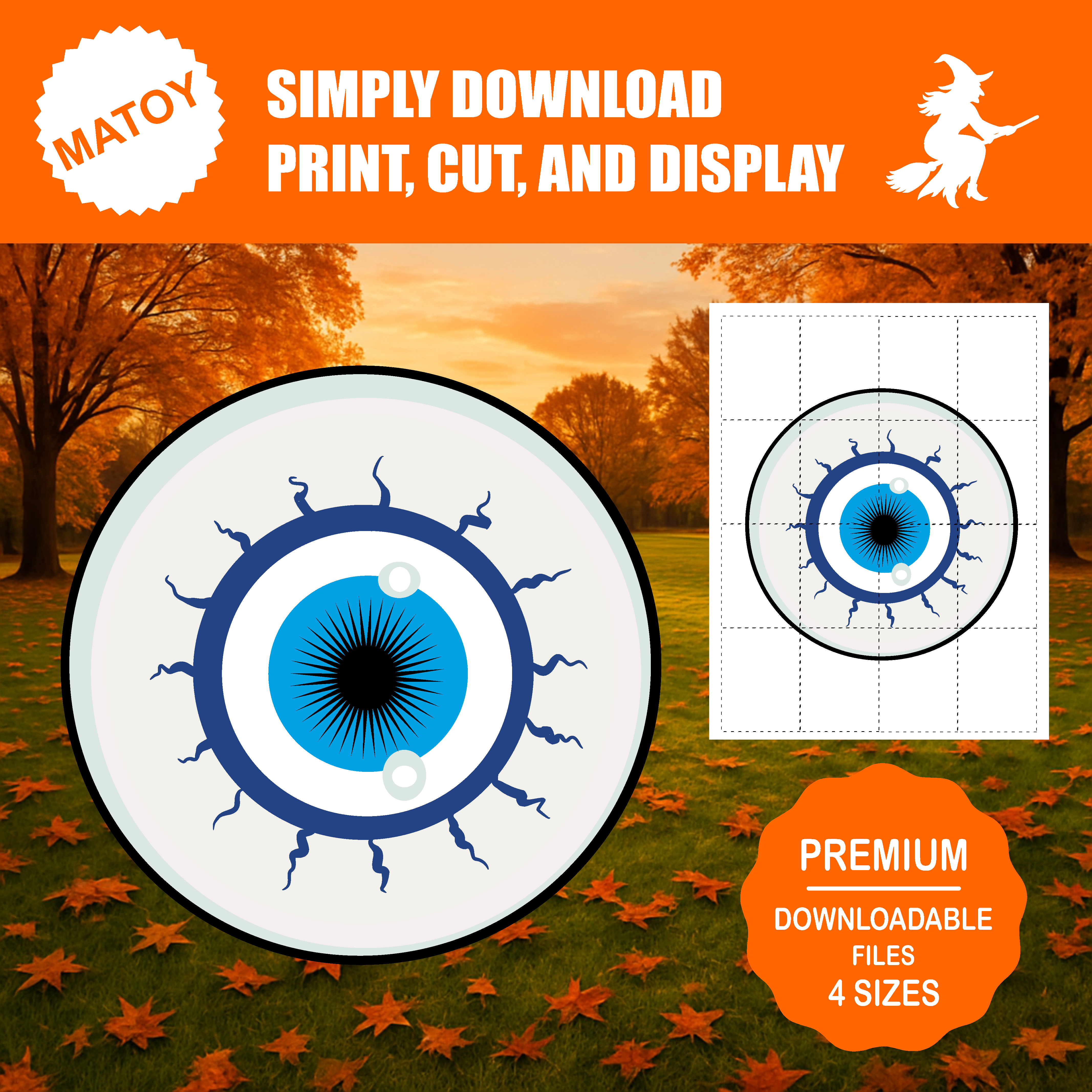 Evil Eye Halloween Party and Wall Decor | Full Color Printable | DIY ...