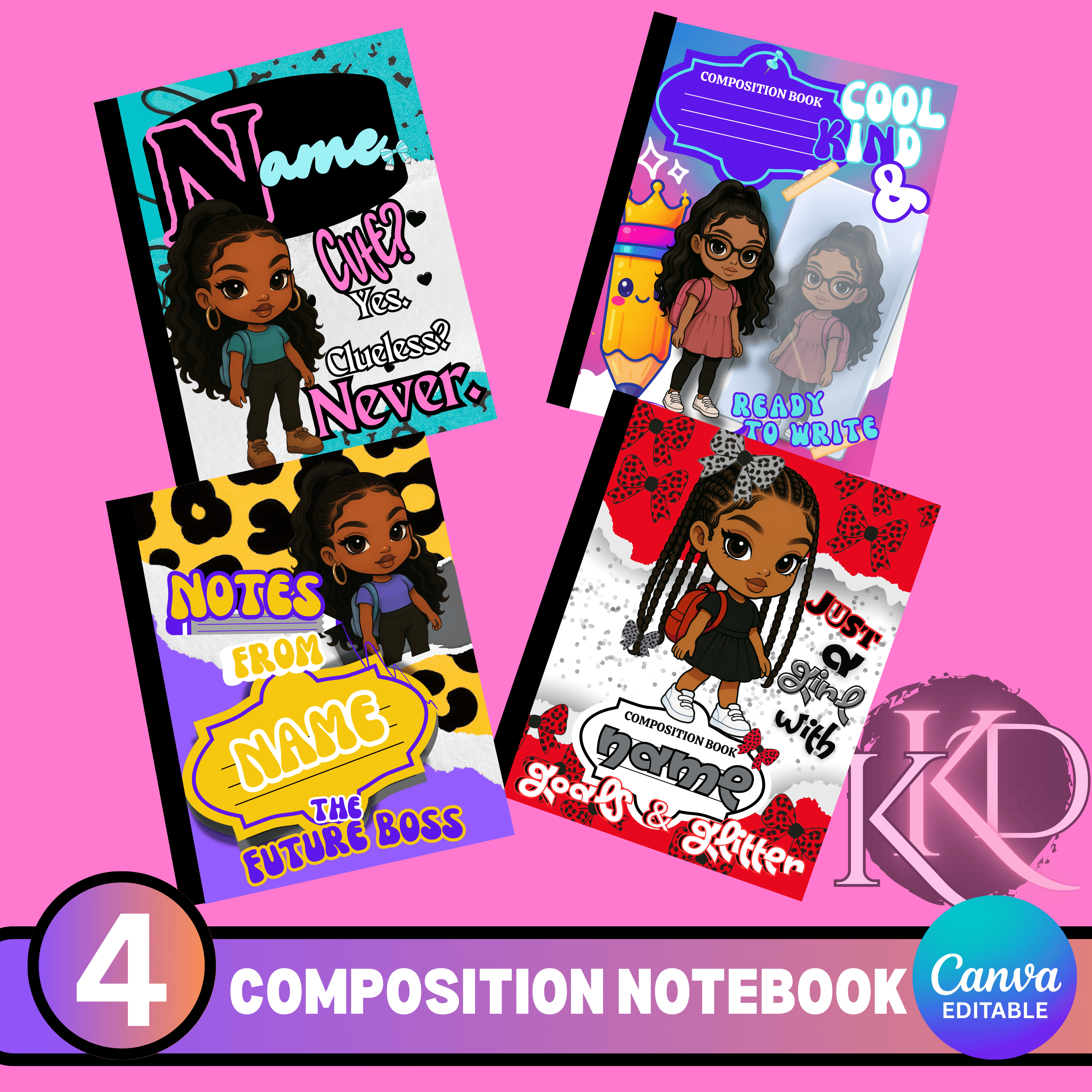 4 Editable Composition Notebooks - Payhip
