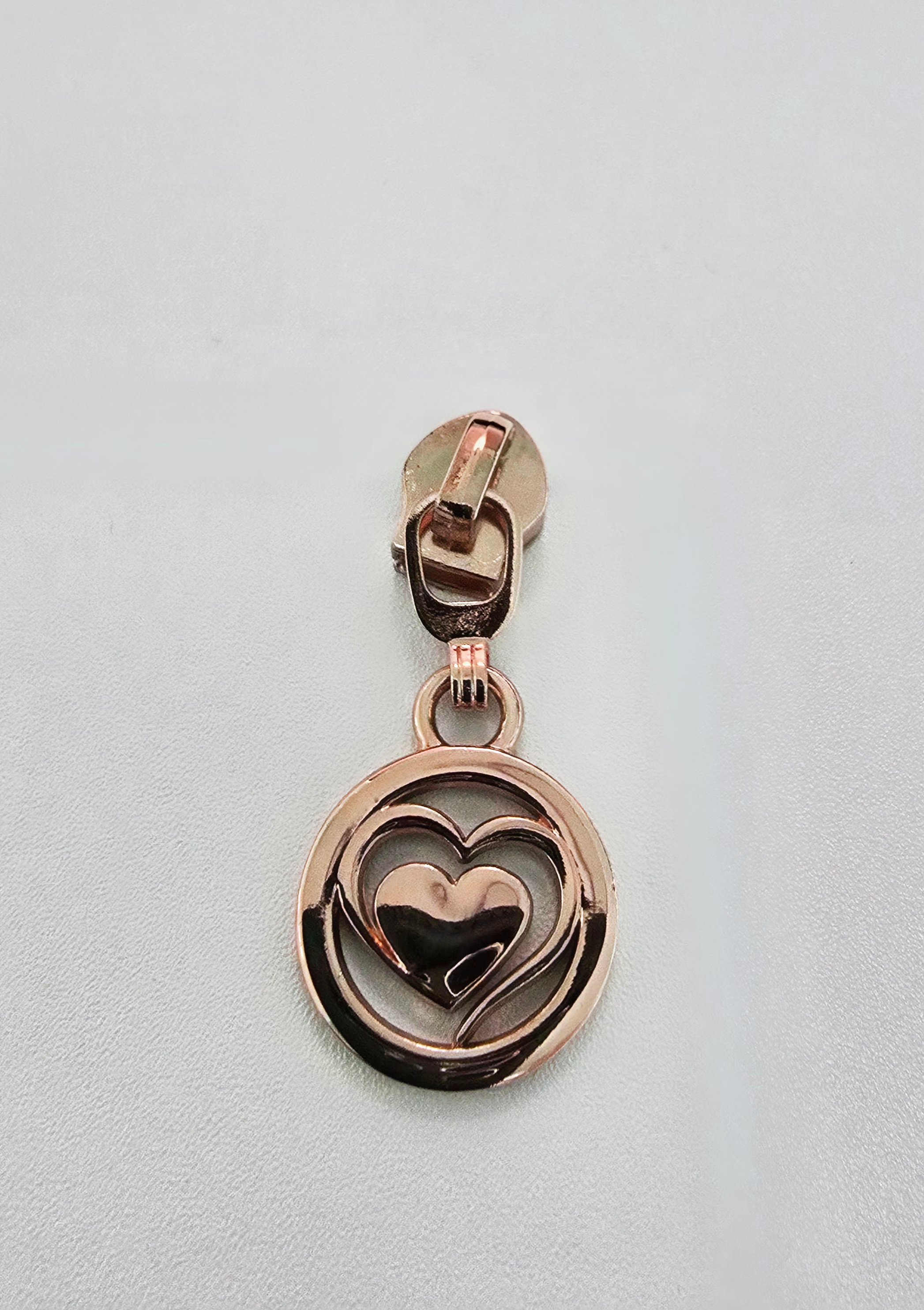 #5 Rose Gold Heart Swirl Zipper Puller - Payhip