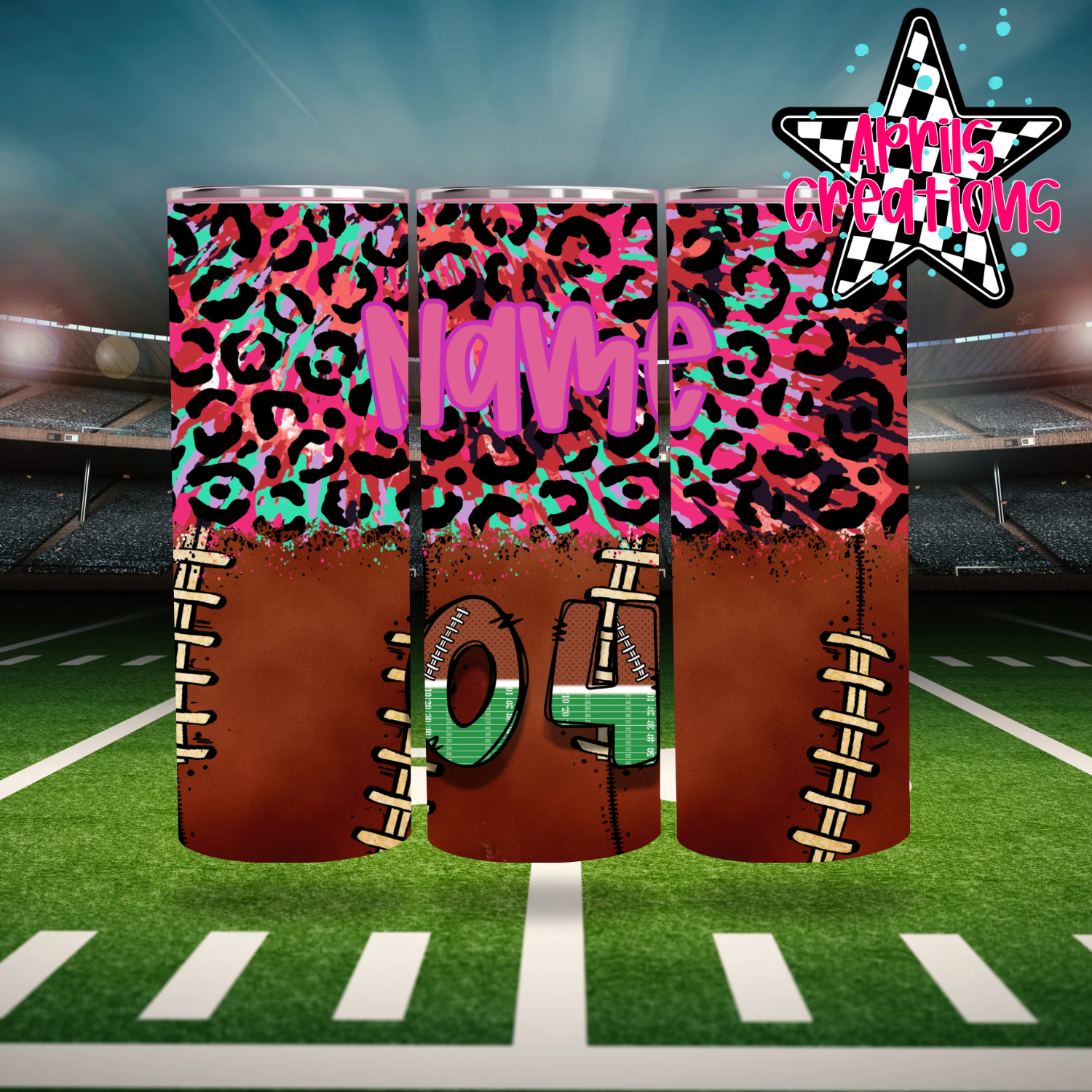 🏈 10 Customizable Football Tumbler Wraps – Editable in Canva! 🏈 - Payhip