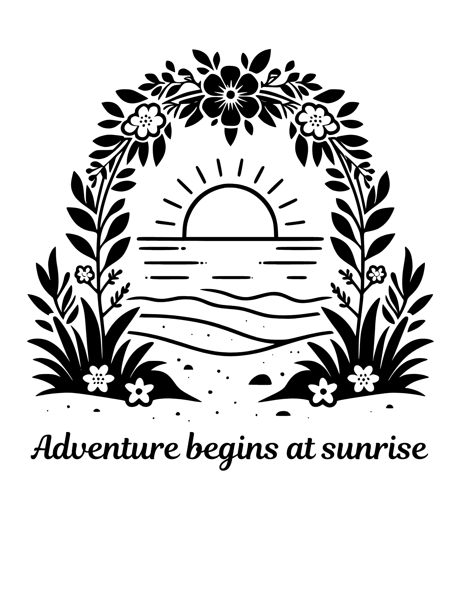 Adventure begins at sunrise-Printable wall art - Payhip