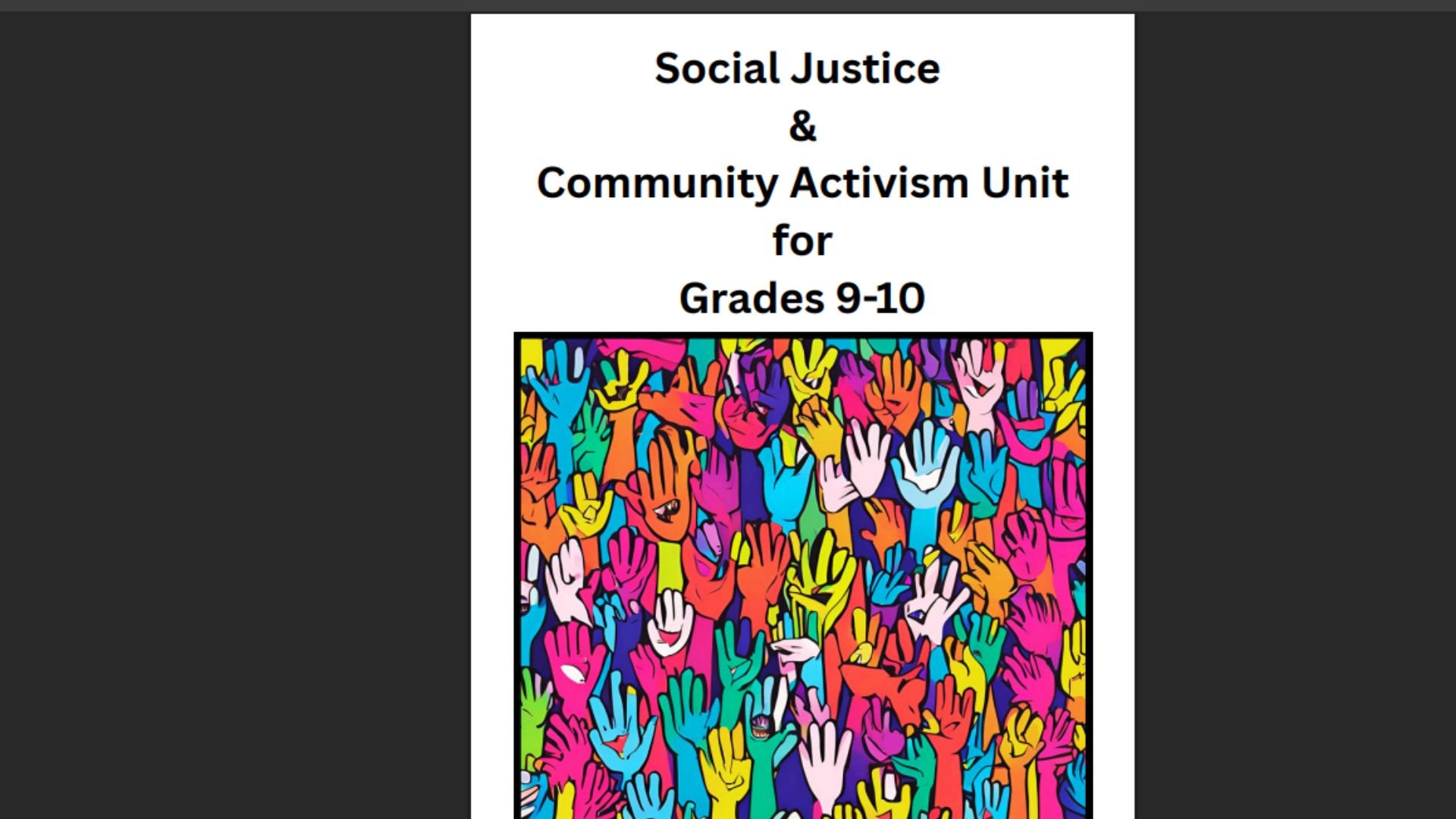 Social Justice & Community Activism PBL Unit — Advocacy Project for ...