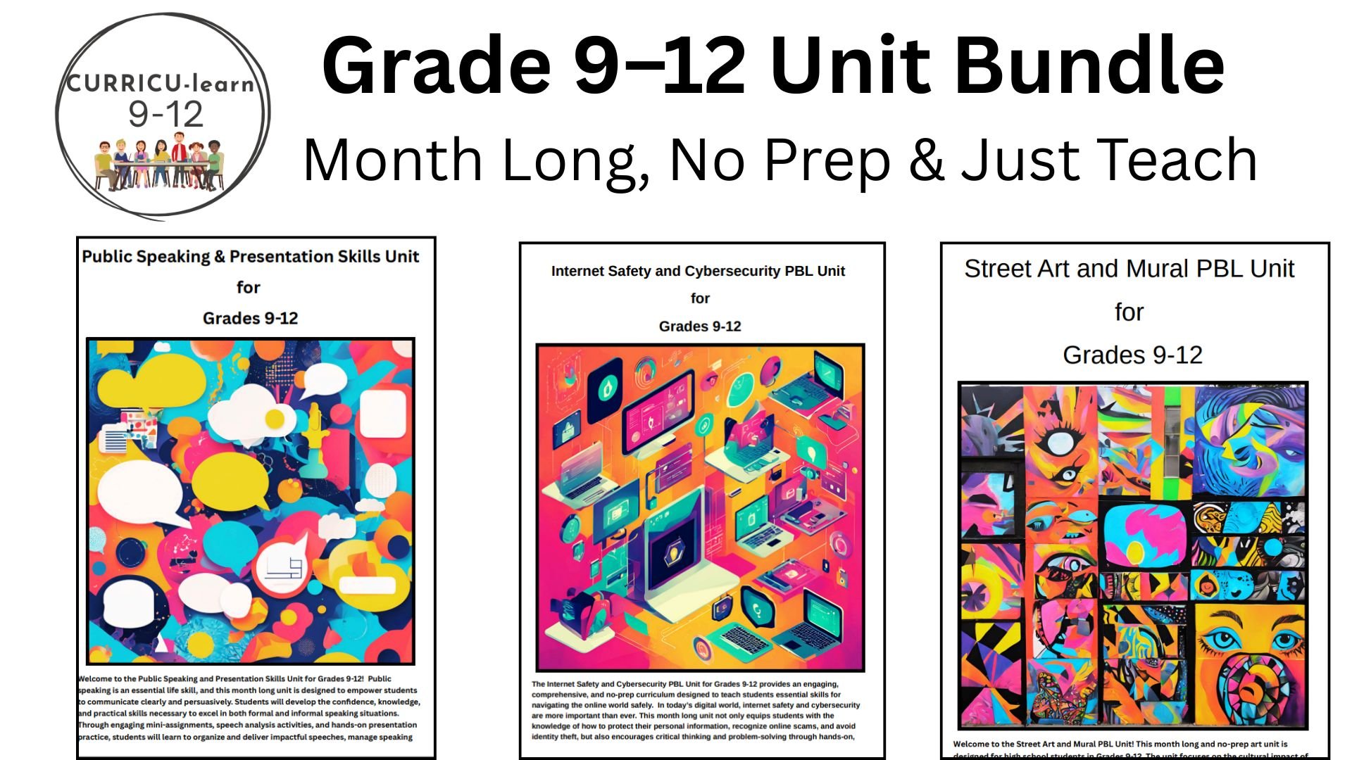 Grade 9–12 Unit Bundle – Month Long, No Prep & Just Teach - Payhip