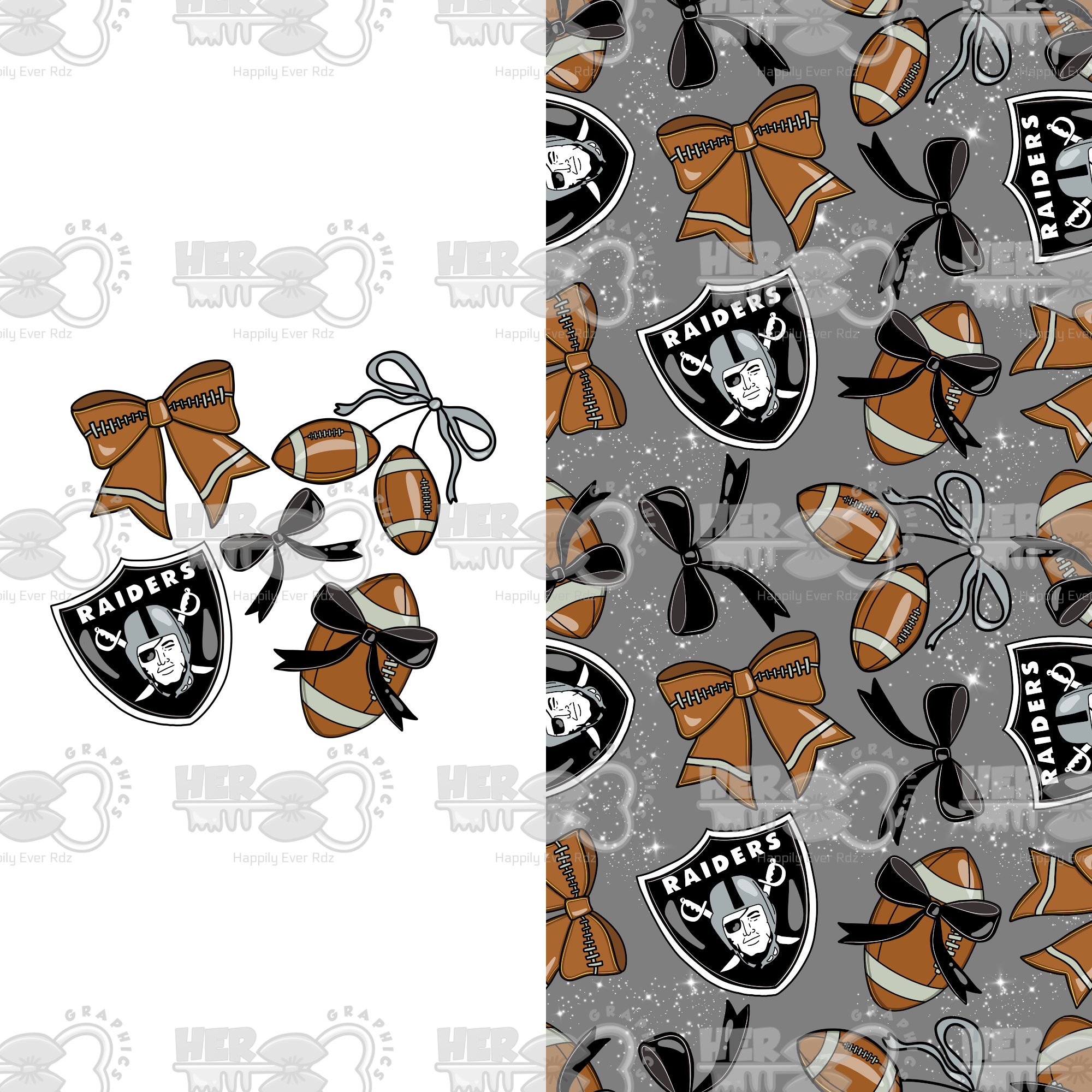 Coquette Raiders Football Seamless - Payhip