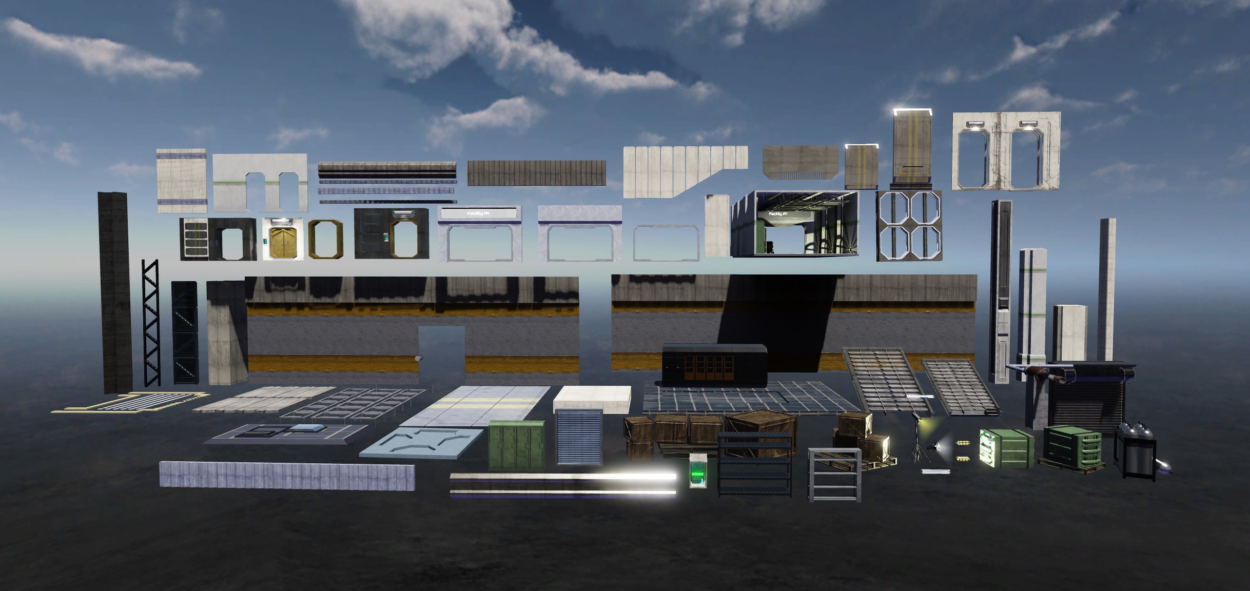 [NEW] Galactic Themed Sci-Fi FPS Roblox Modular Structures & Assets Pack