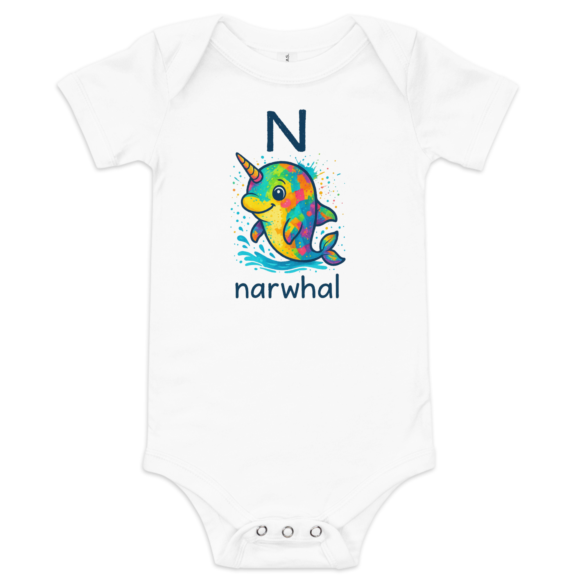 Crayon-Style Animal Illustration Narwhal – 200 DPI PNG (Baby & Adult ...