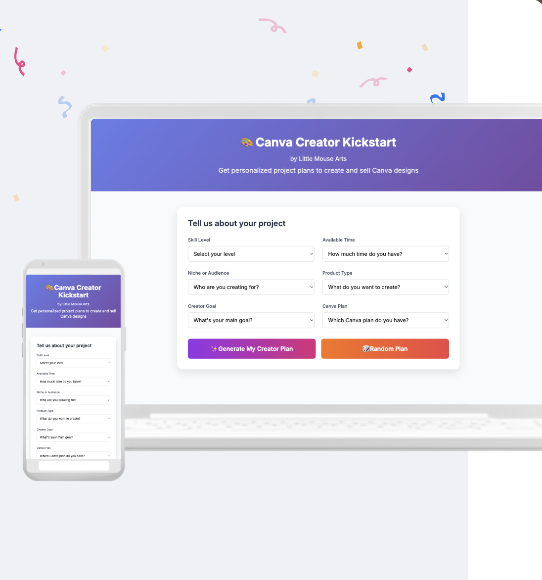 Canva Generator Tool – Get Personalized Canva Project Ideas in Seconds (Free to Use!) - Payhip