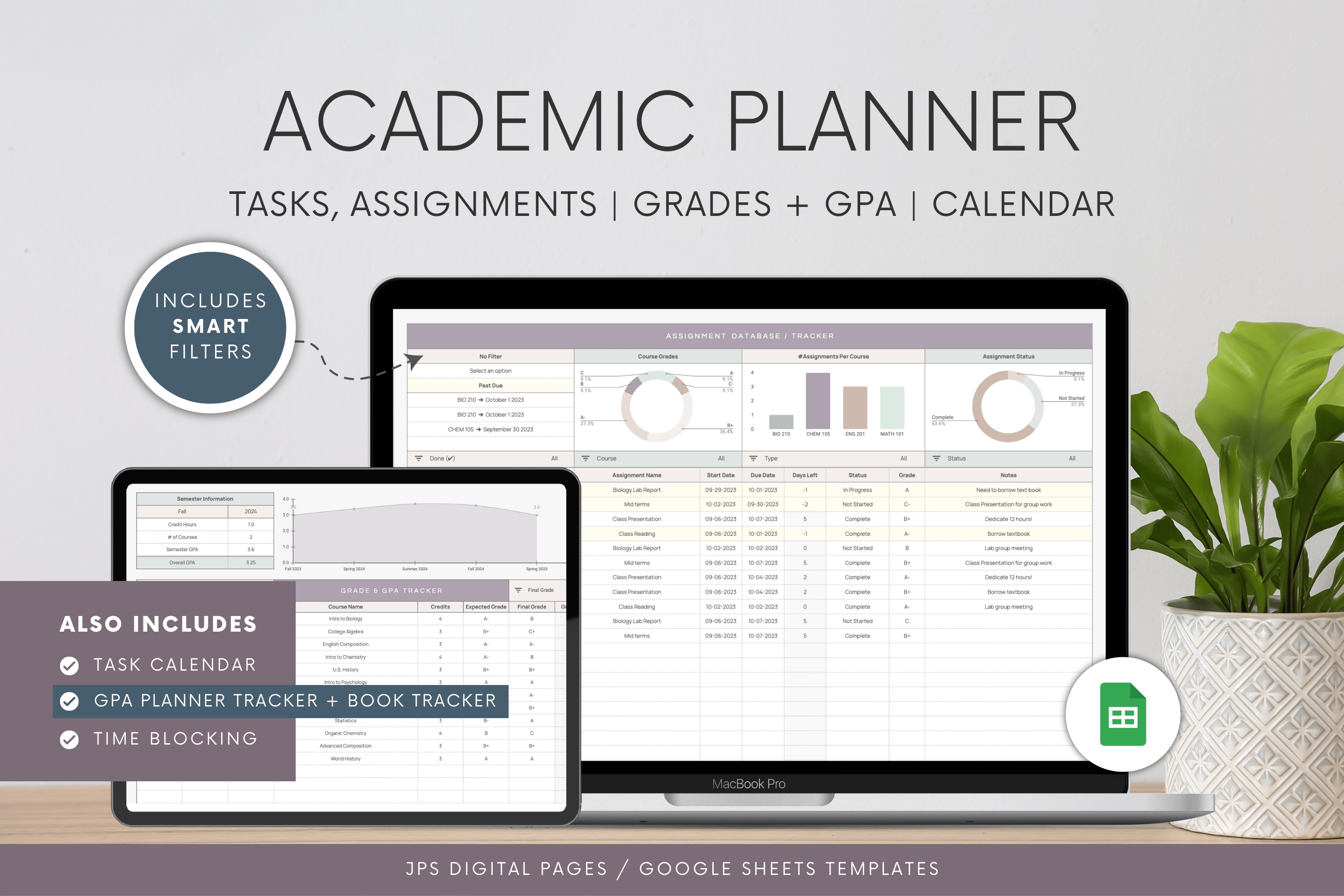 JPS Digital Pages - Google Sheets Templates