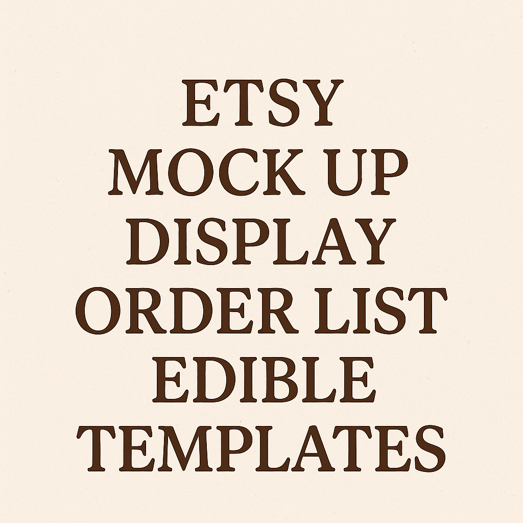 Editable Canva Template – Etsy Mockup Display Order List - Payhip