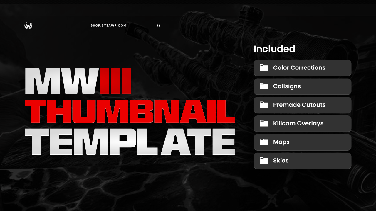 Modern Warfare III Thumbnail Template