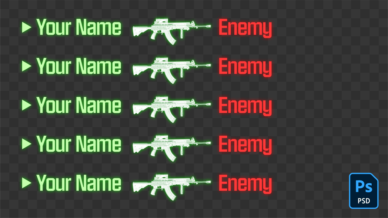 Battlefield 6 Killfeed Template (PSD)