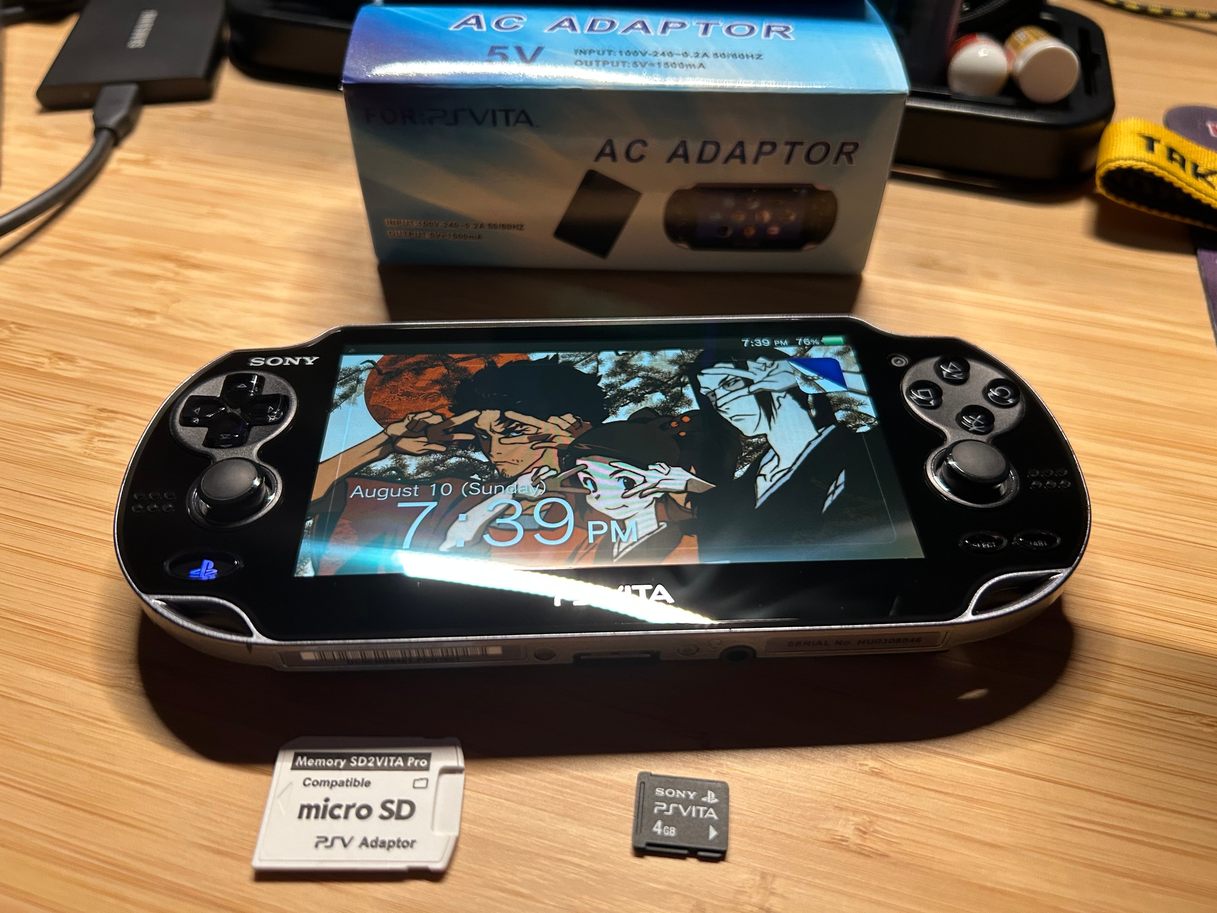 Modded PS Vita 1000 OLED – 64GB microSD (SD2Vita) Original 4GB Card Charger - GREAT CONDITION ...