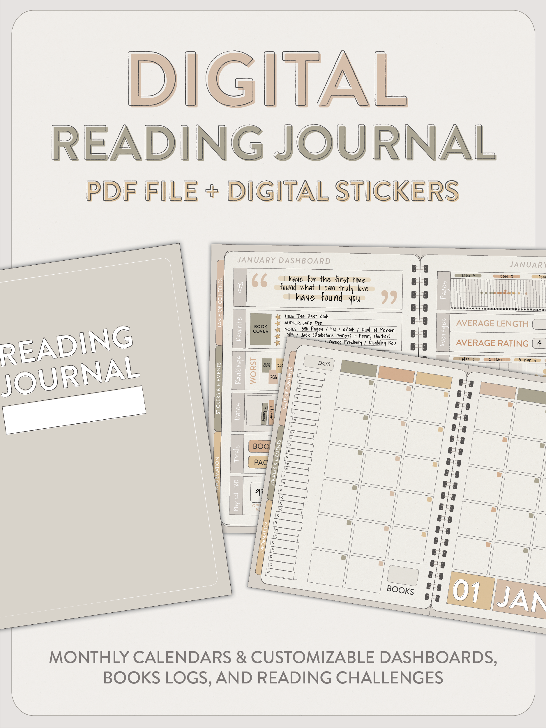 2025 Digital Reading Journal - Base Journal