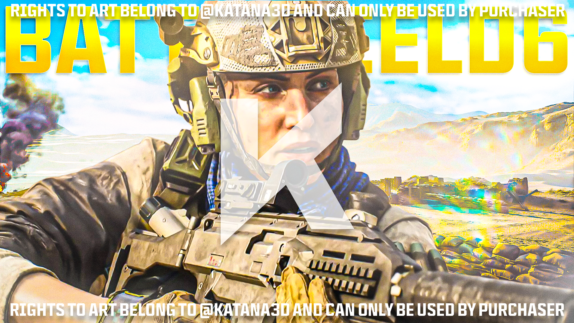 Battlefield Thumbnail - Assault Soldier Beta (Text NO Text) - Payhip