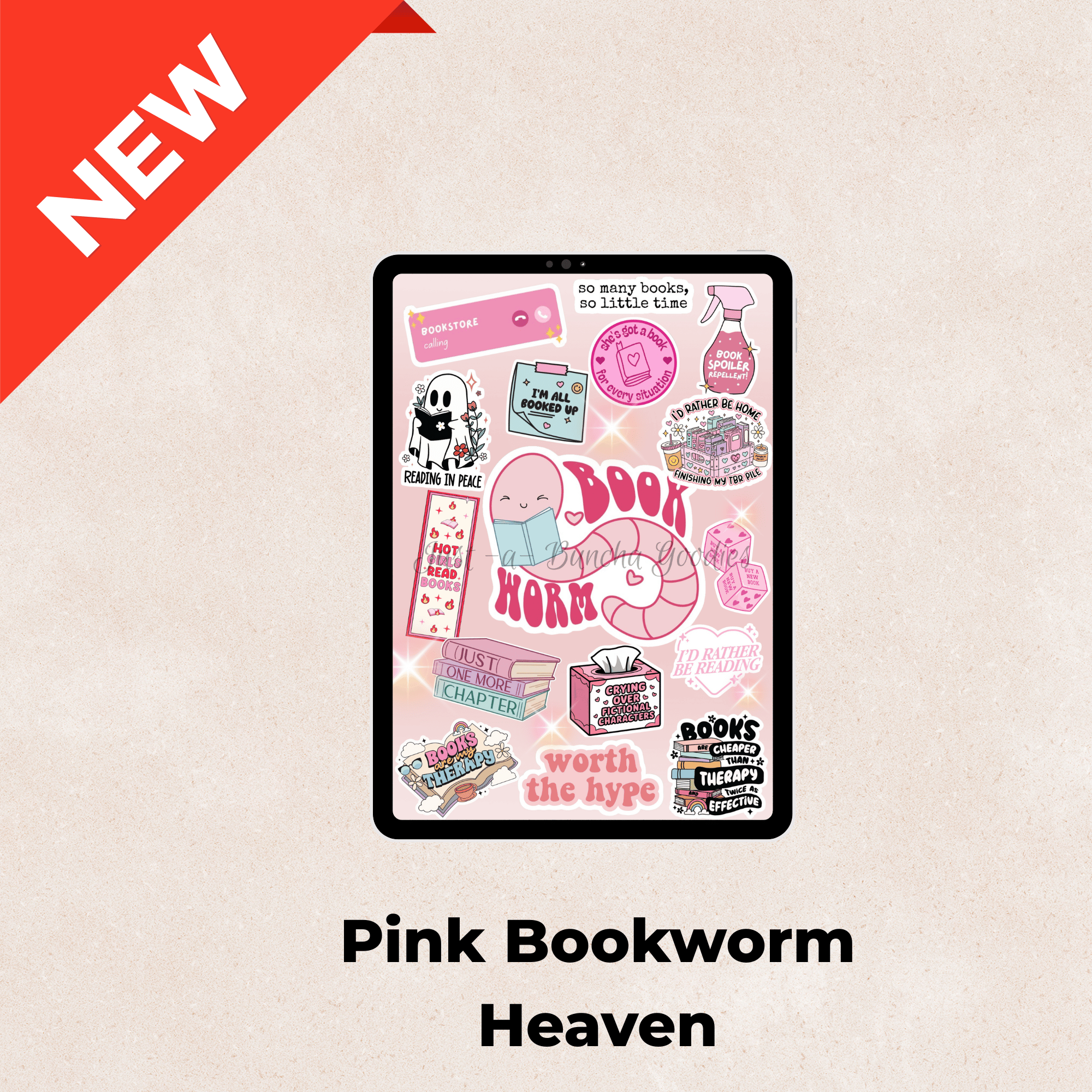 Pink Bookworm Heaven – Cozy Aesthetic Kindle Insert for Paperwhite ...