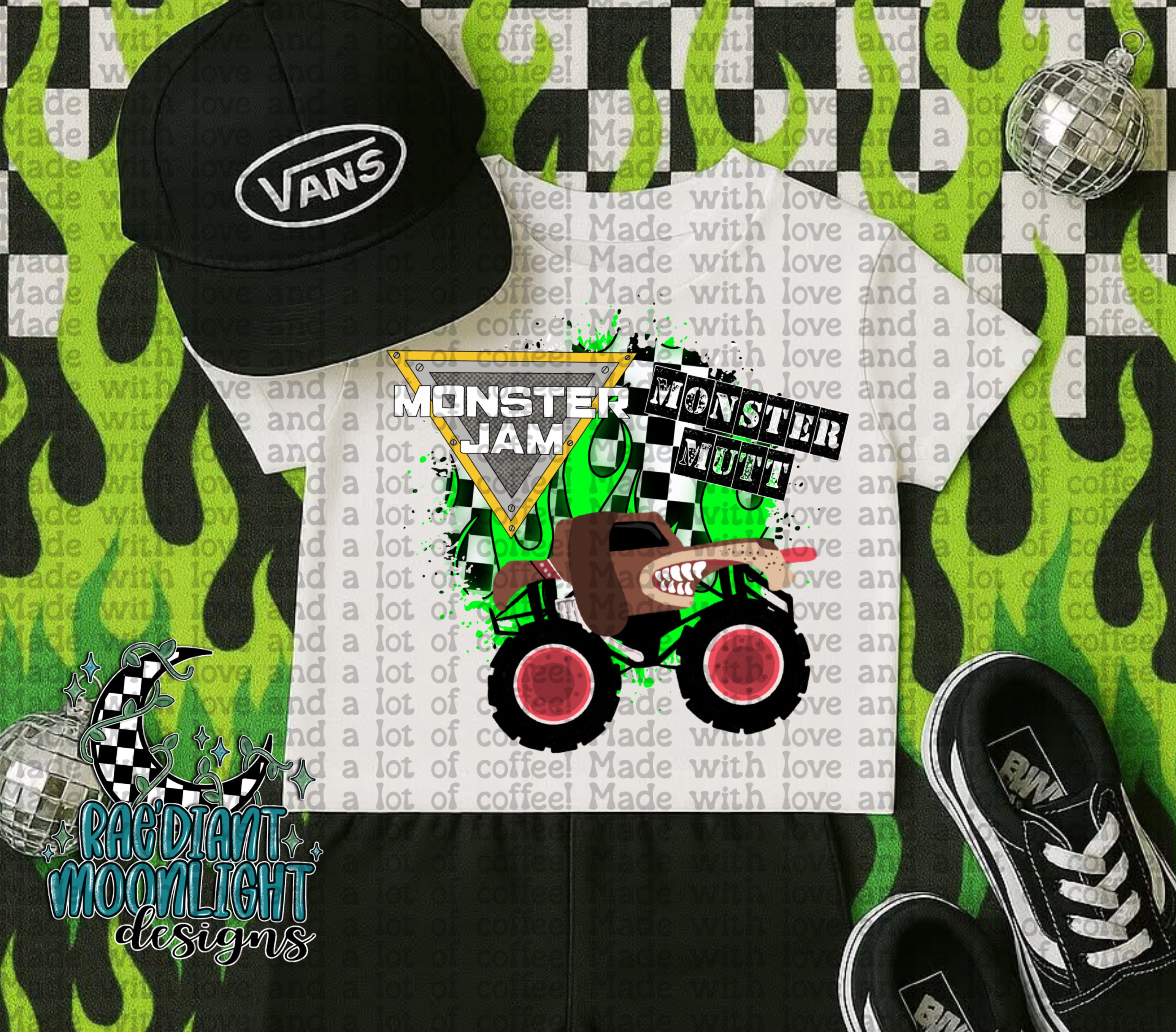 Monster truck checkered fire - Payhip