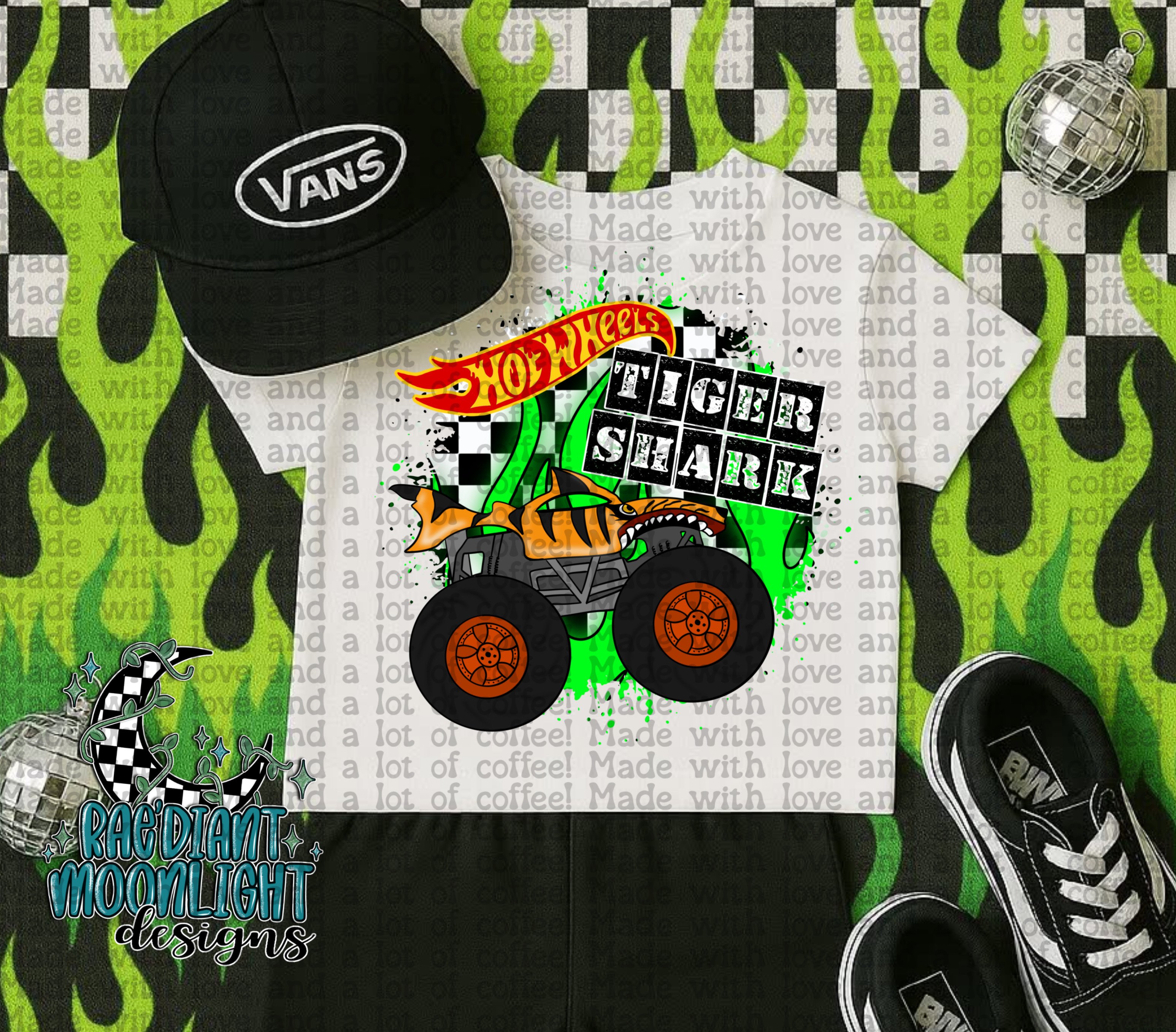 Monster truck checkered fire - Payhip