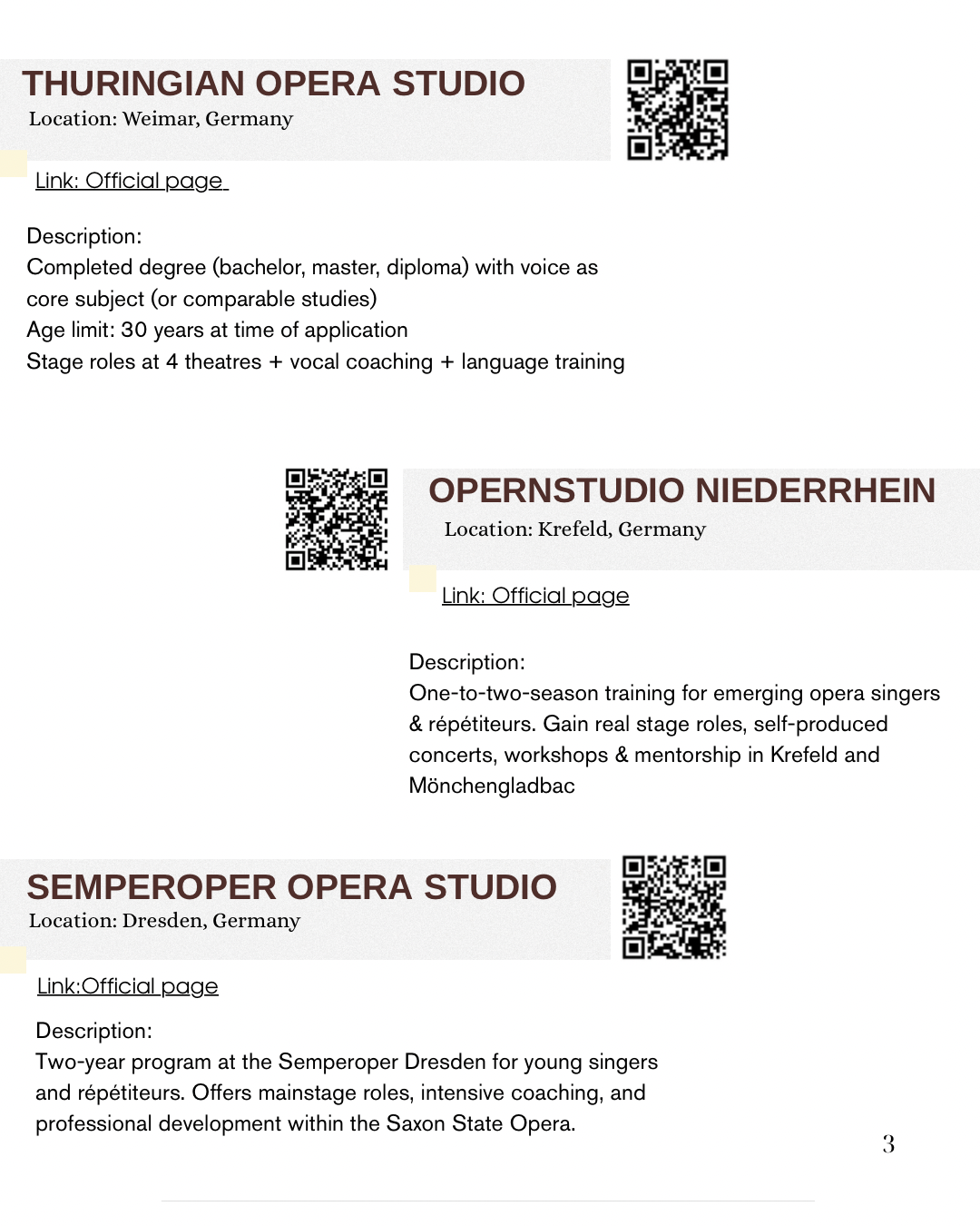 50 Opera Studios - direct links & descriptions - Payhip