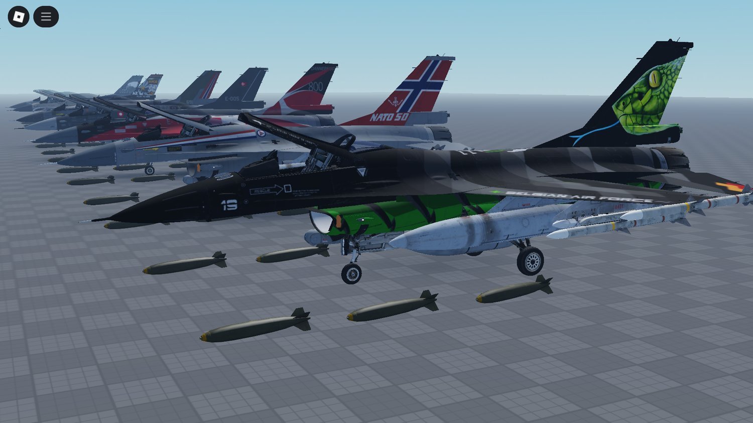 F-16AMC V2 Pack – 10 Advanced Roblox Jet Variants