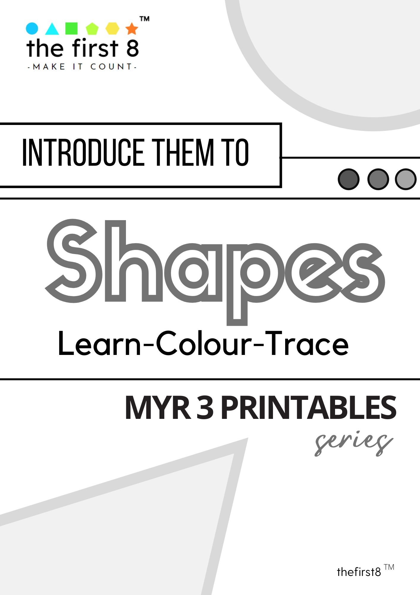 Printable Series_Shapes: Trace, Colour & Write — 10-page Printable ...