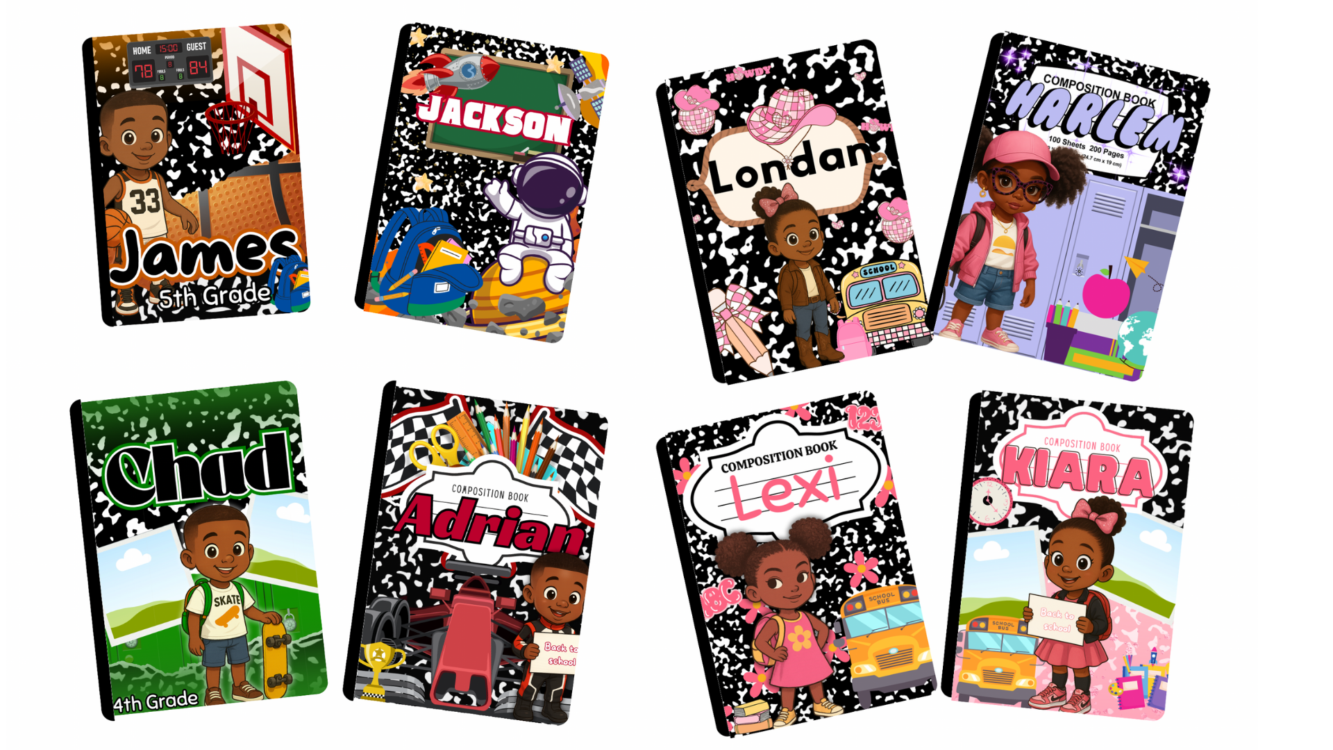 8 Editable Composition Notebook Covers - Payhip