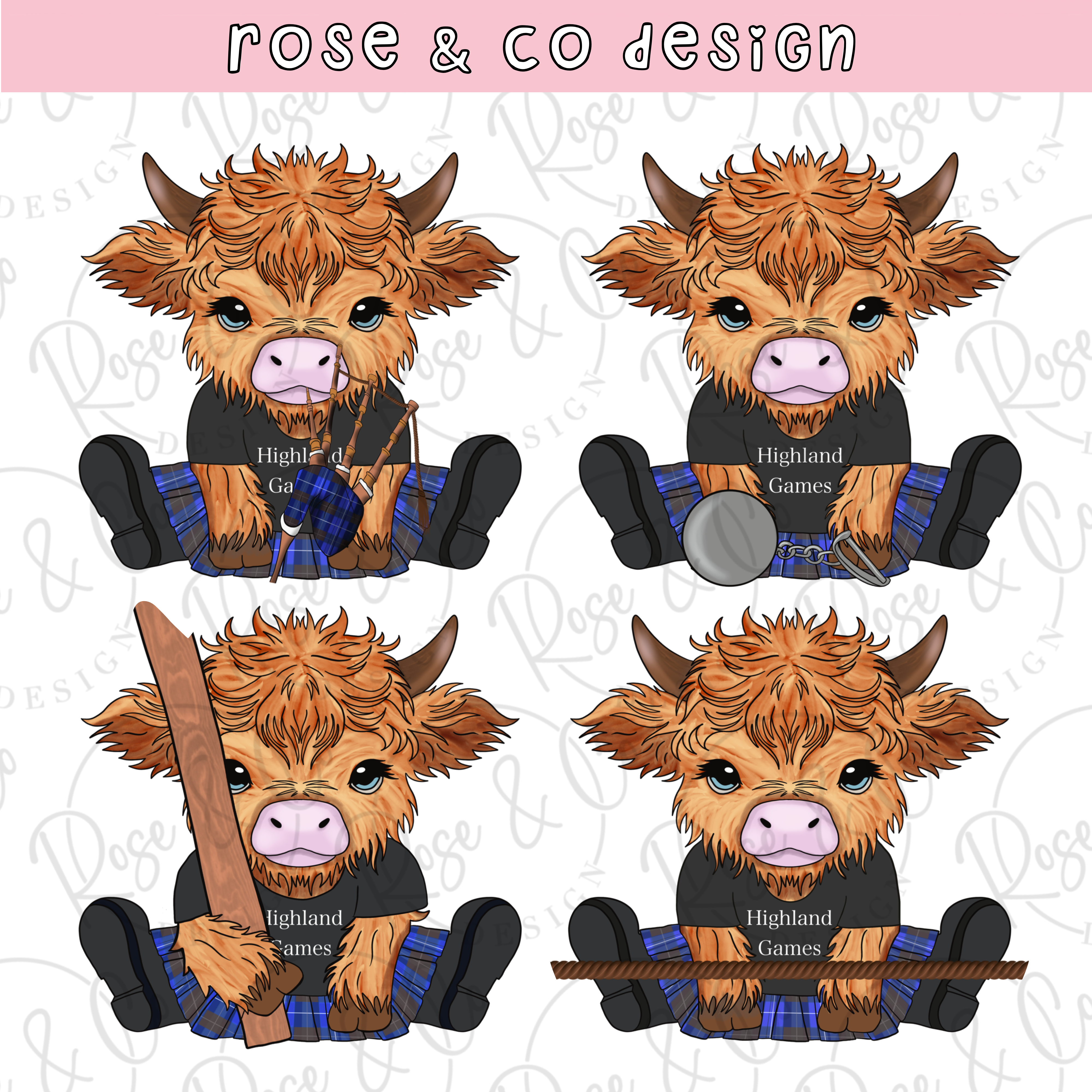 Highland Games mega pack of Moos- Bag pipes/tug o war/hammer throw/caber toss - Payhip