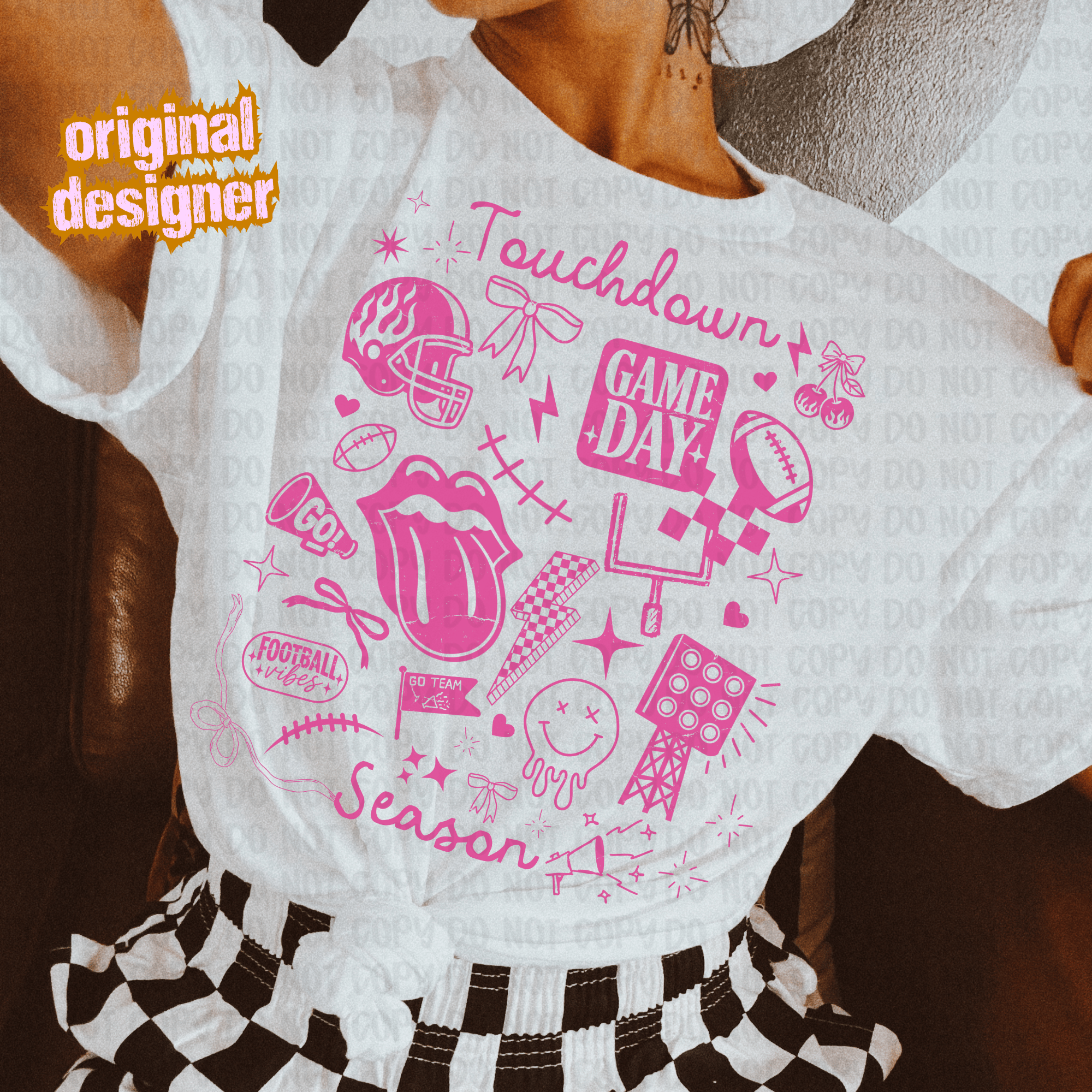 Touchdown Doodle Pink PNG - Payhip